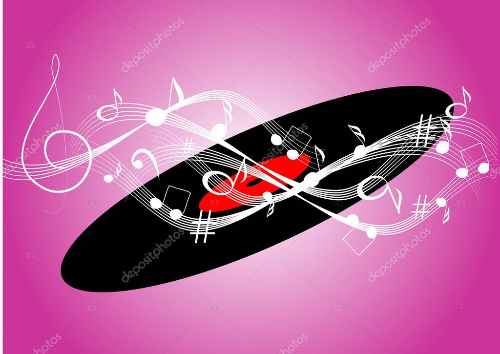 Music theme background with musical note,vector Illustration Stock ...