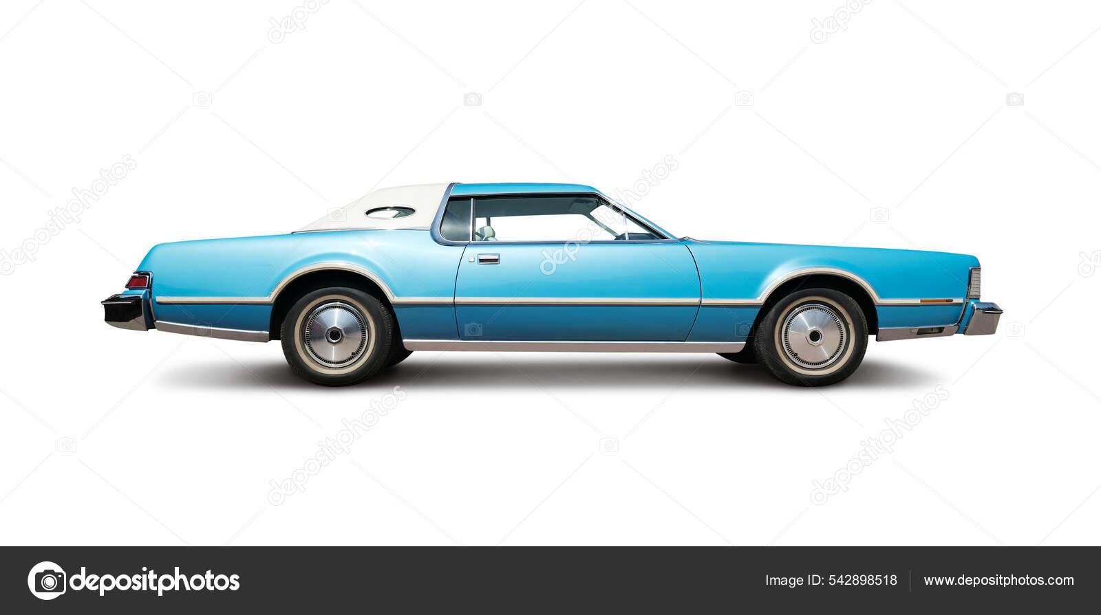 Classic Retro Car Isolated White All Logos Removed Stock Photo by ...