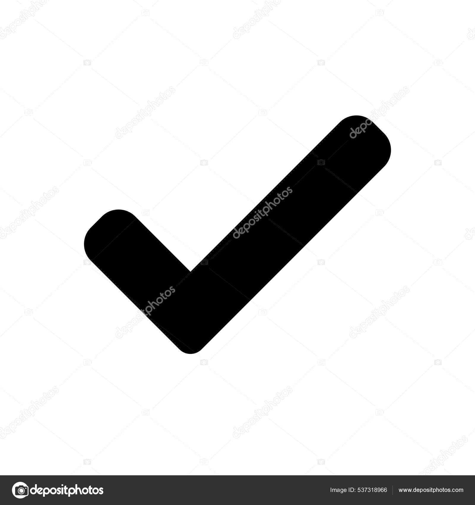 Símbolo Marca Verificación Aprobado Para Verificar Resultado Vector de ...