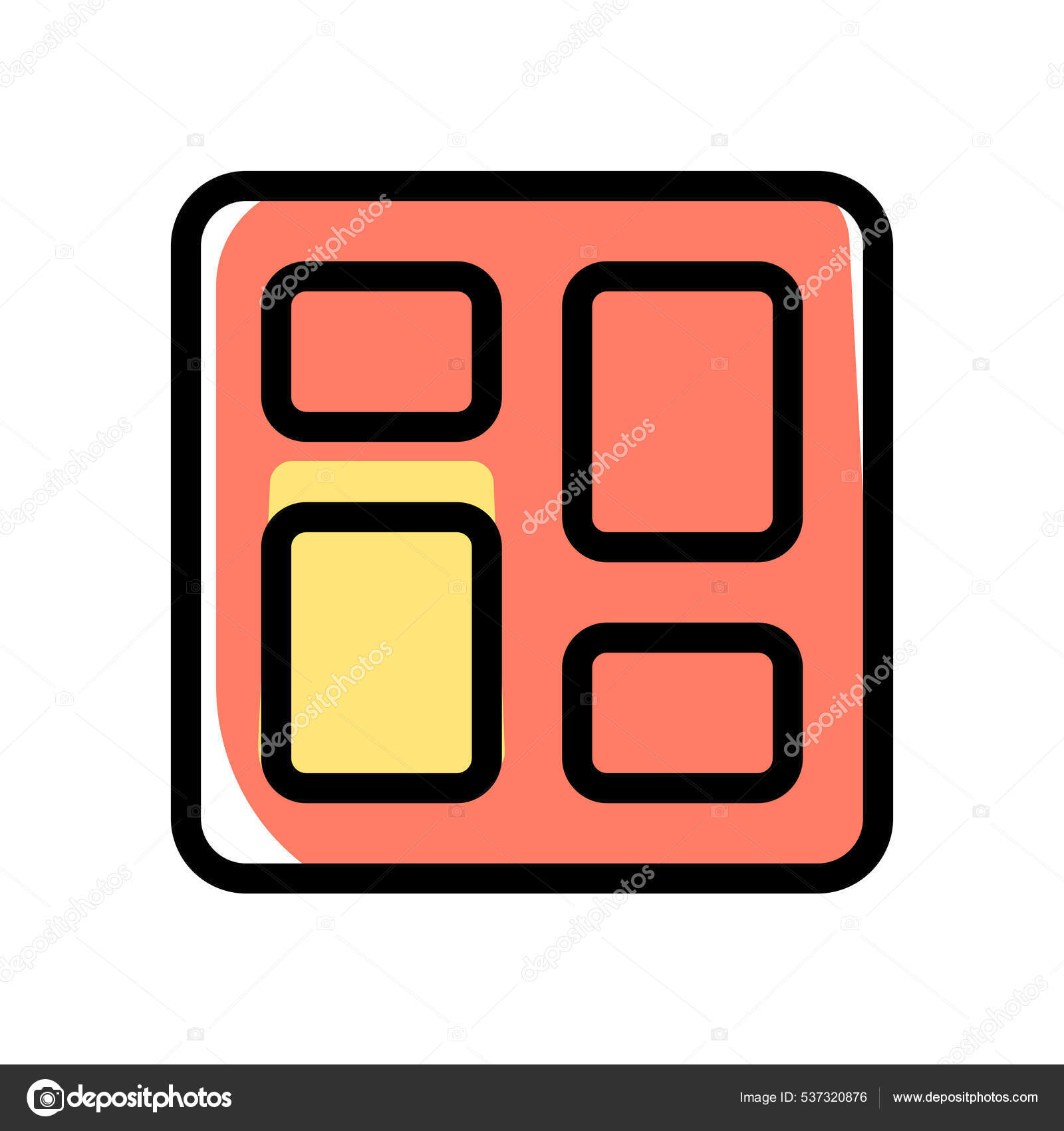 Tile Dashboard Layout Computer Application Organizing Stock Vector By ©get4net 537320876