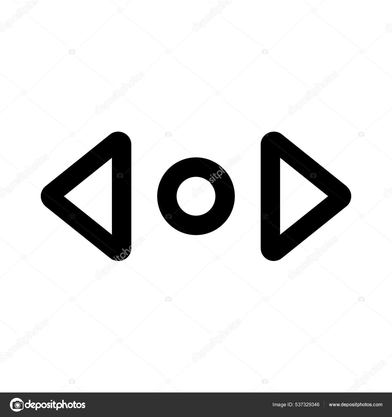 Both Direction Scrolling Arrows Horizontal Direction Stock Vector by ...