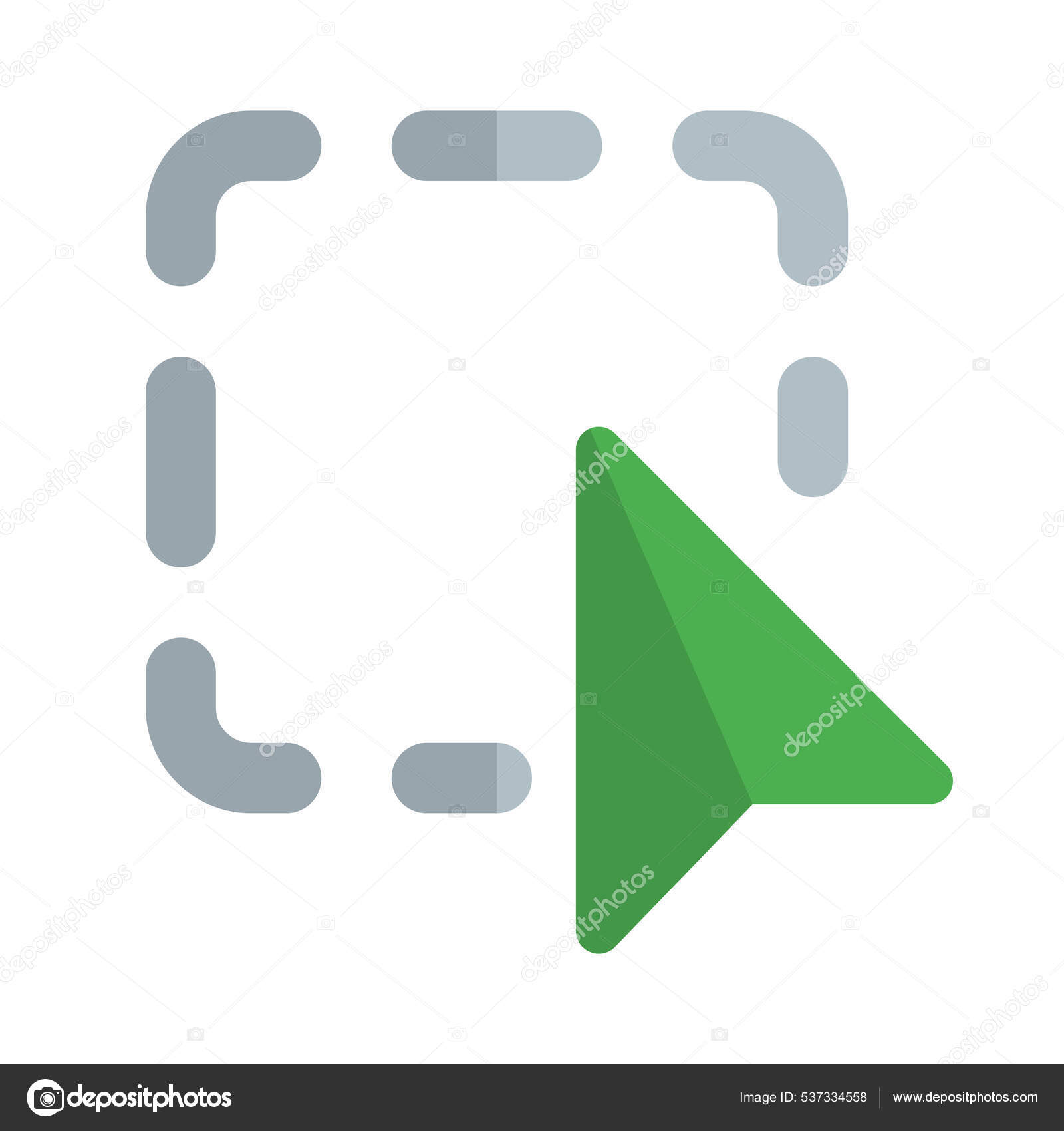 Mouse Selection Quadrilateral Box Design Elements Stock Vector by ...