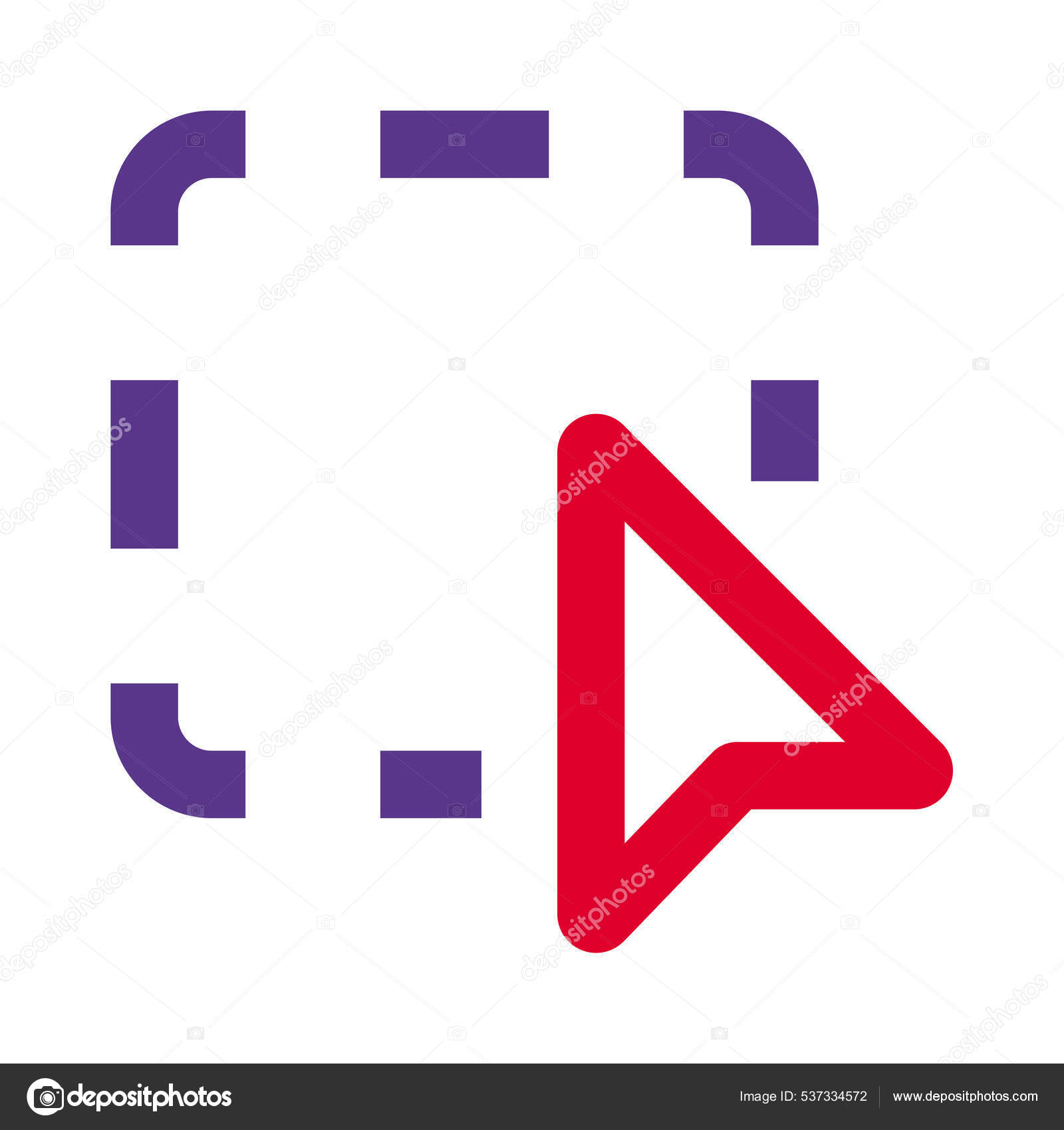 Mouse Selection Quadrilateral Box Design Elements Stock Vector Image by ...