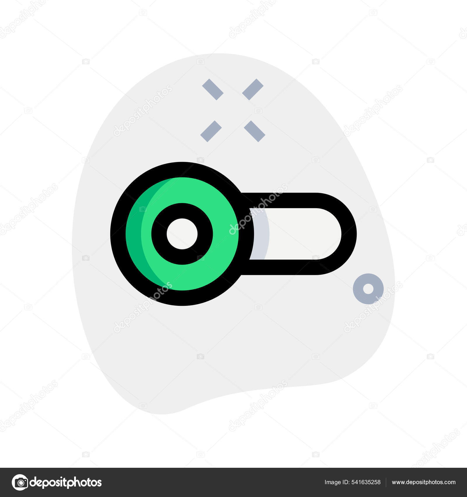 Disable Toggle Slider Isolated White Background Stock Vector by ...