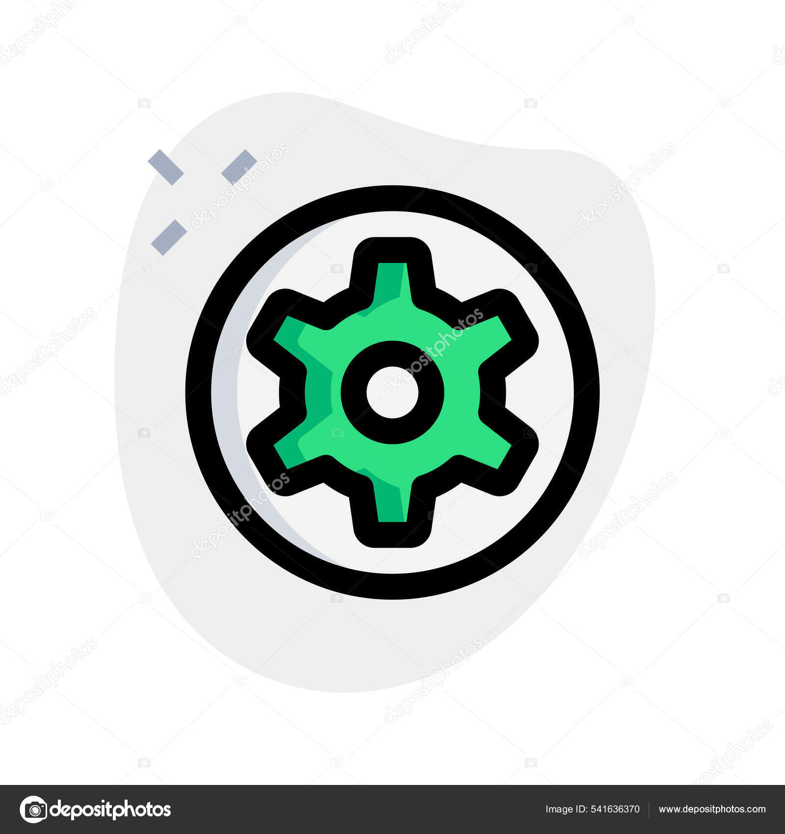 Setting Cog Wheel Menu Option Isolated While Background Stock Vector ...