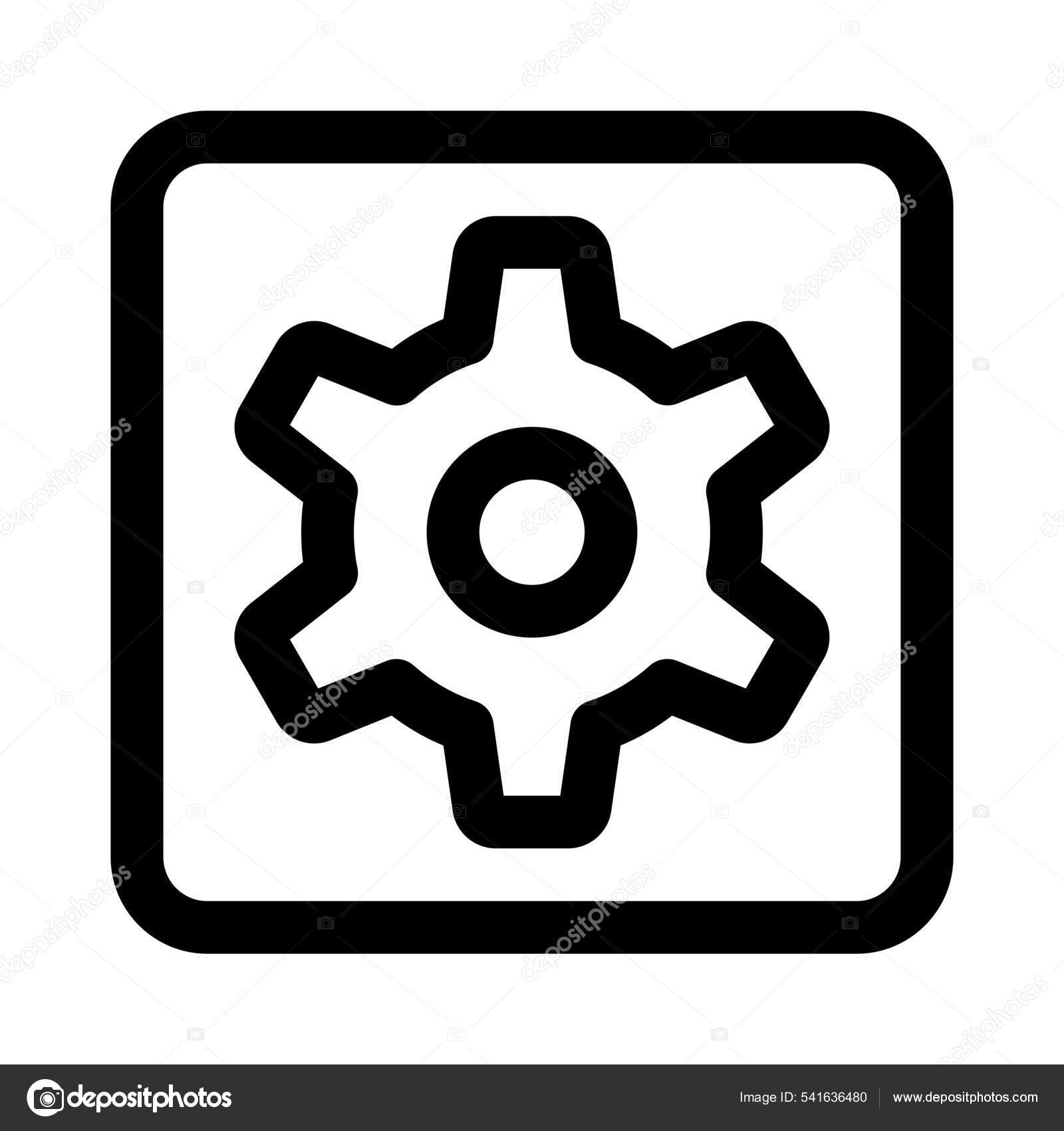 Setting Cog Wheel Menu Button Isolated While Background Stock Vector ...
