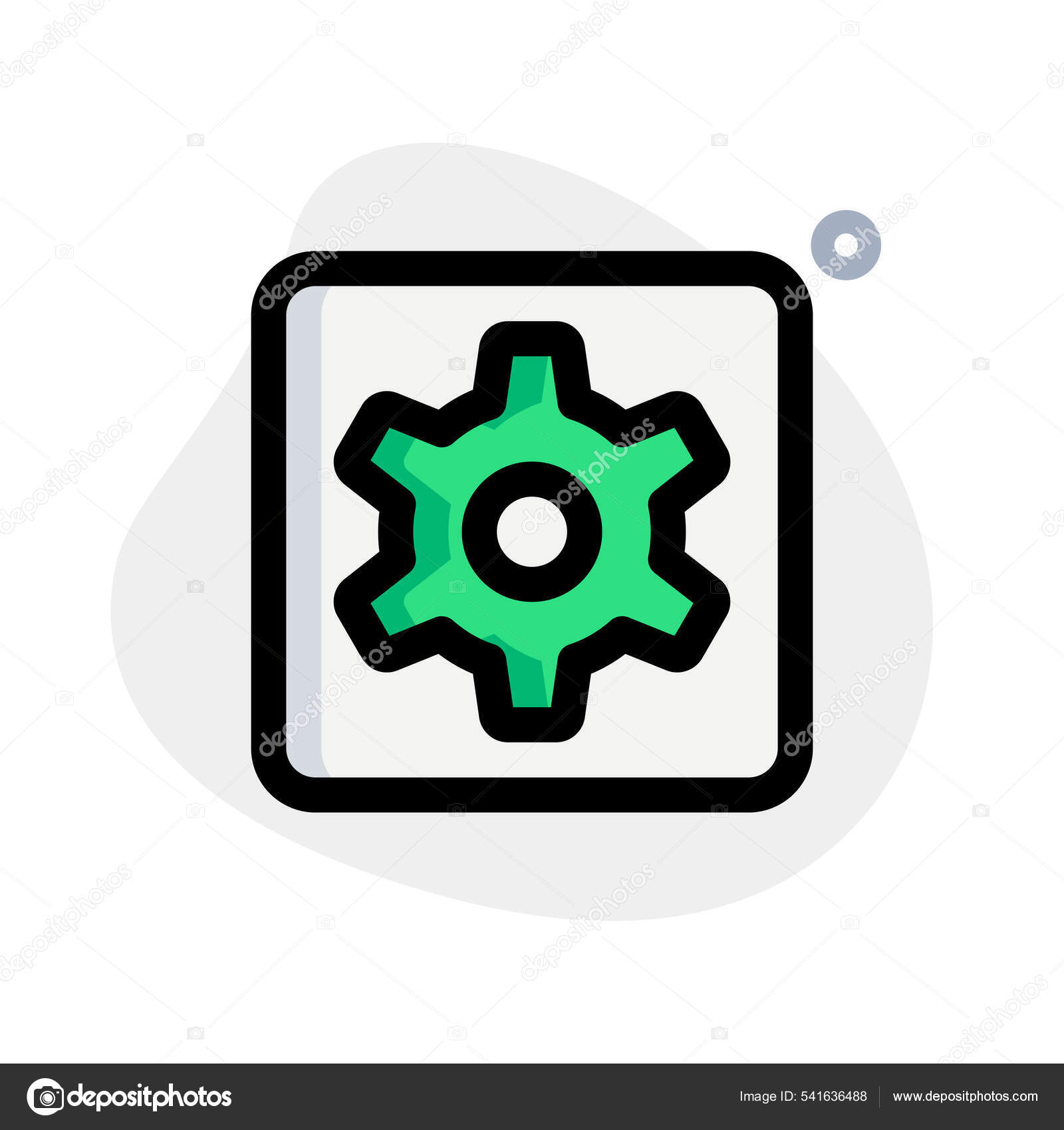 Setting Cog Wheel Menu Button Isolated While Background Stock Vector ...