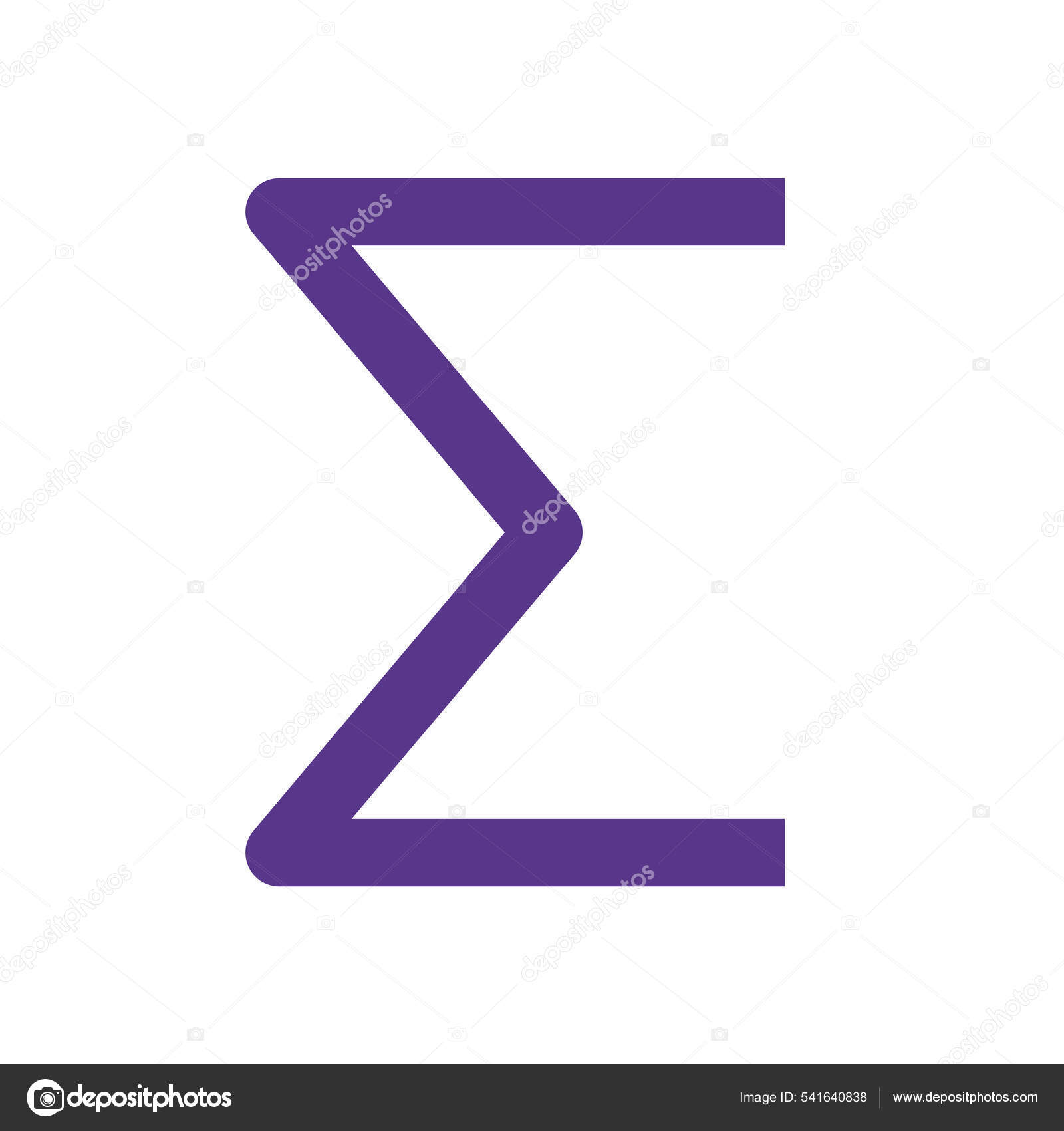 Symbol Sigma Greek Alphabet Used Sum Series Stock Vector Image by ...
