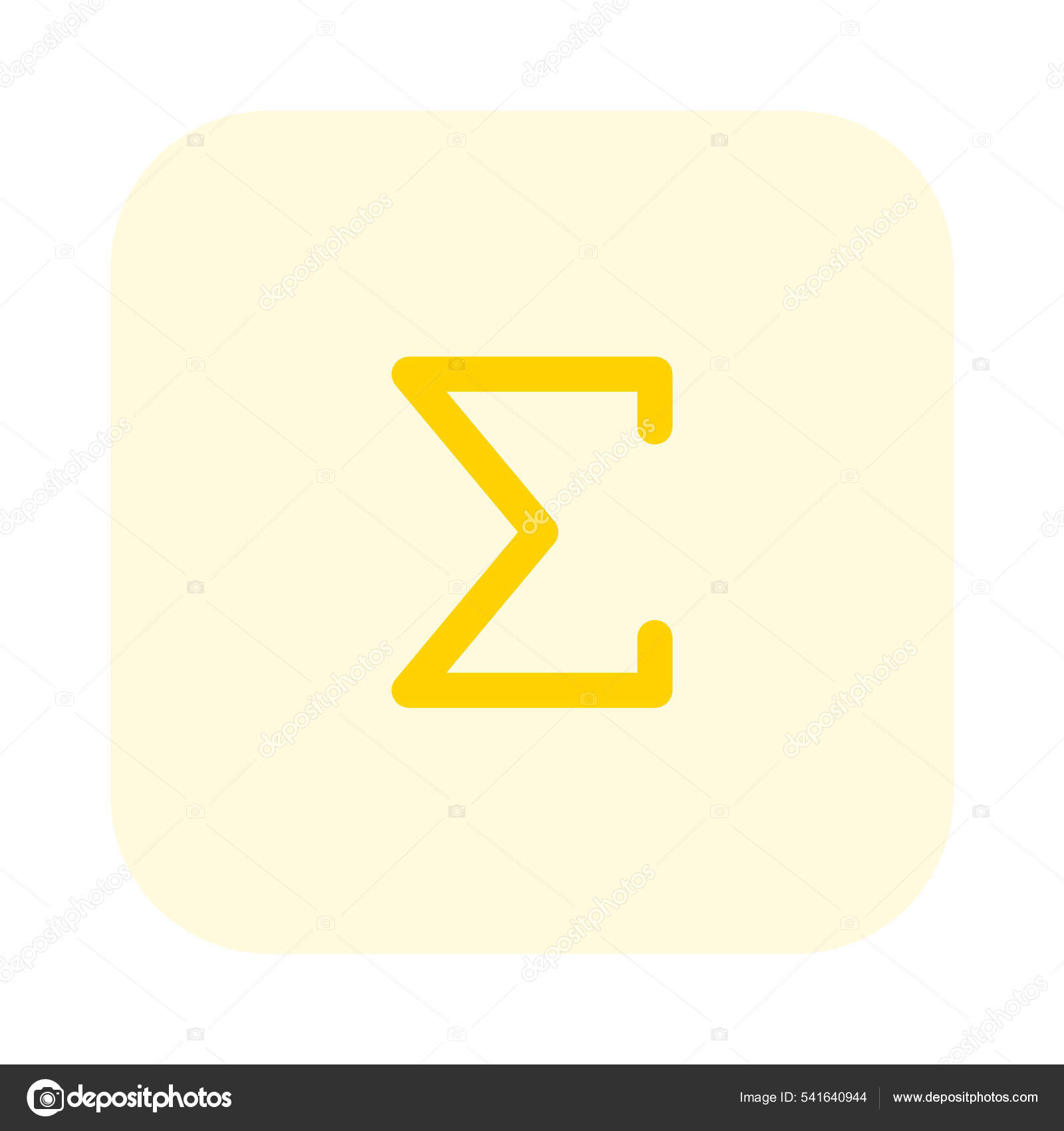 Image vectorielle Symbol Sigma Greek Alphabet Used Sum Series par ...