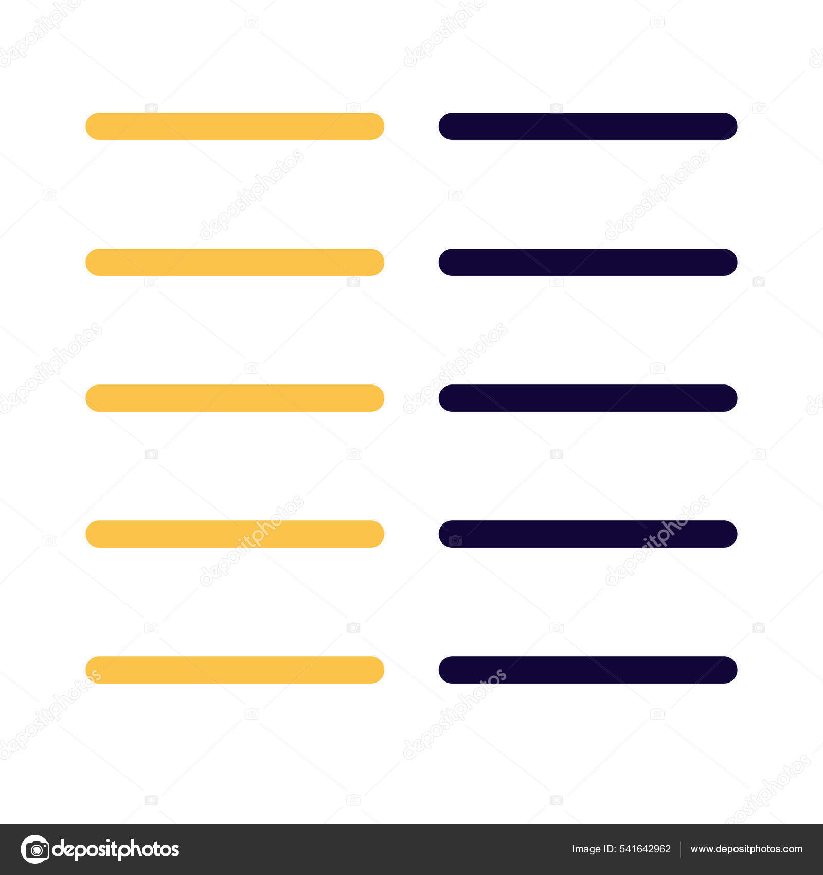 Double Column Rows Table Document Sheet Template Lines Stock Vector ...