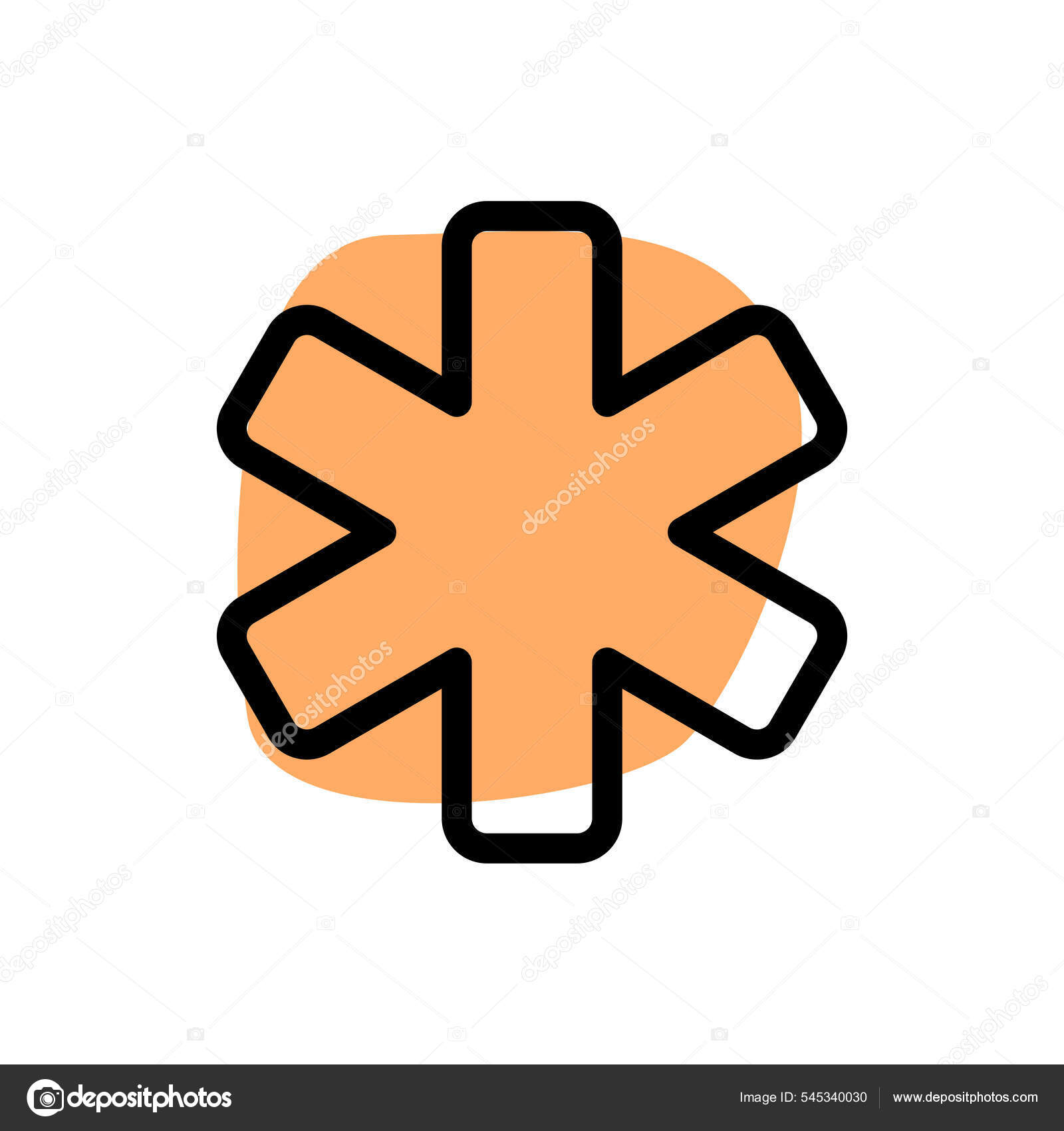 Tecla Asterisk Para Função Layout Teclado Computador imagem vetorial de ...