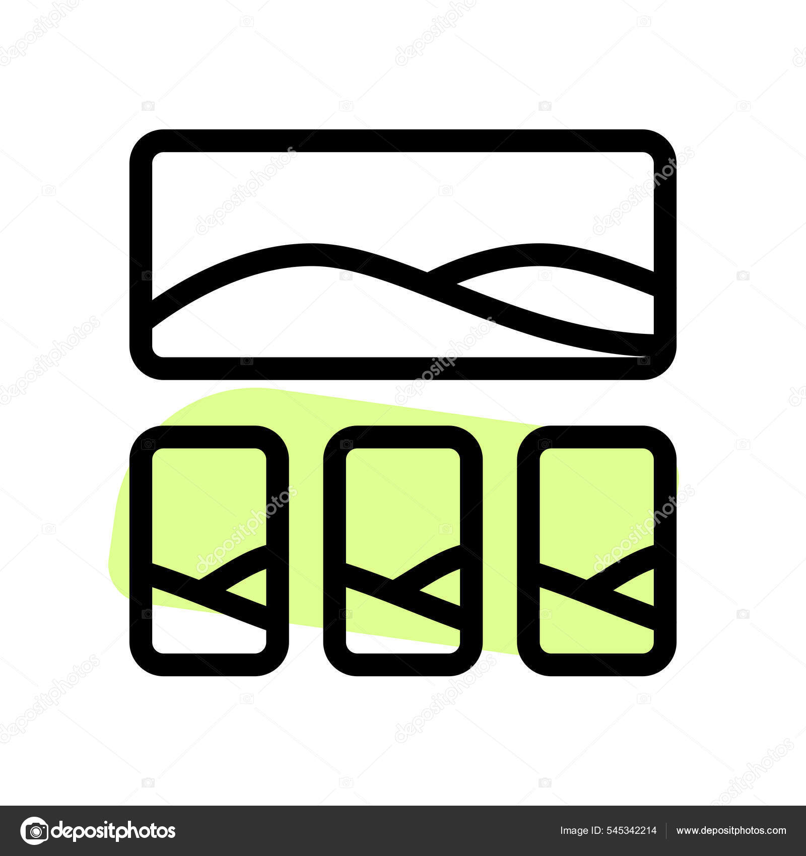 Image Split Section Wide Top Screen Layout Stock Vector Image by ...