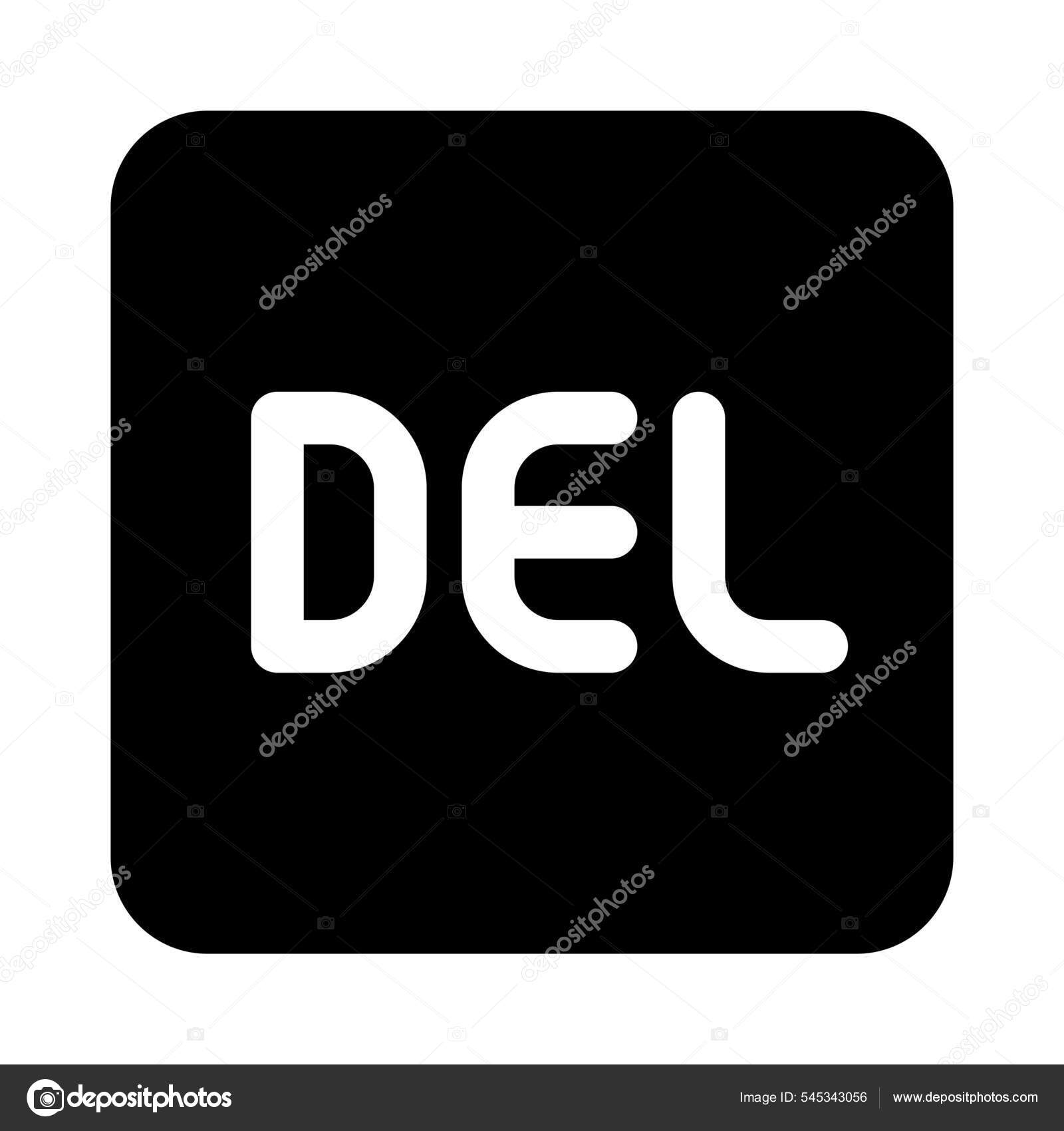 Delete Function Key Computer Keyboard Layout Stock Vector Image by ...