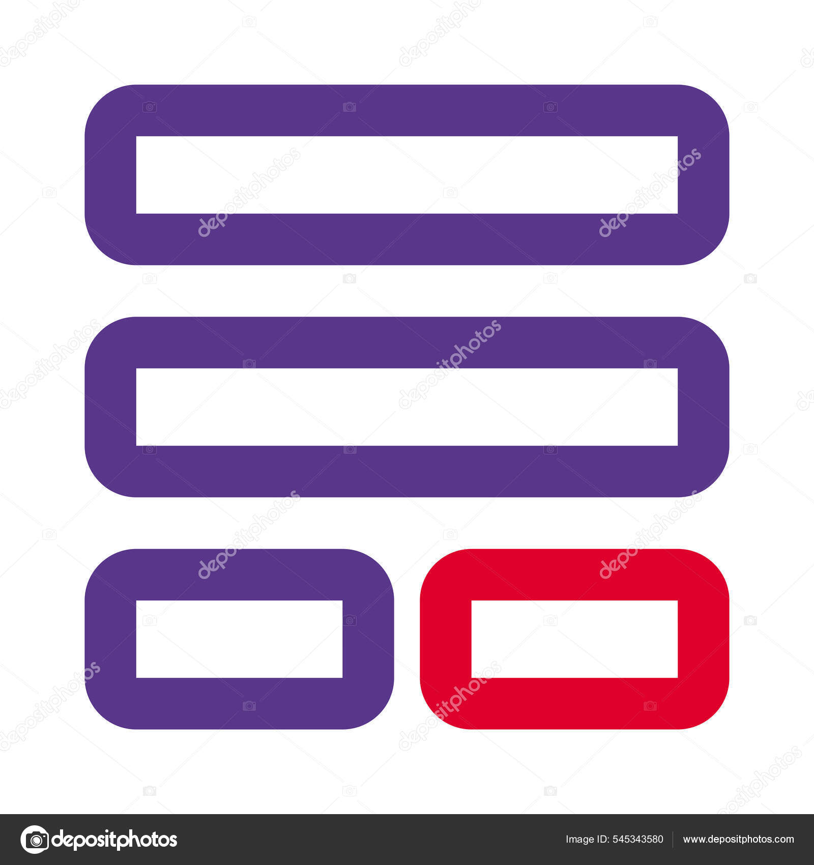 Double Top Side Horizontal Bars Split Screen Stock Vector Image by ...