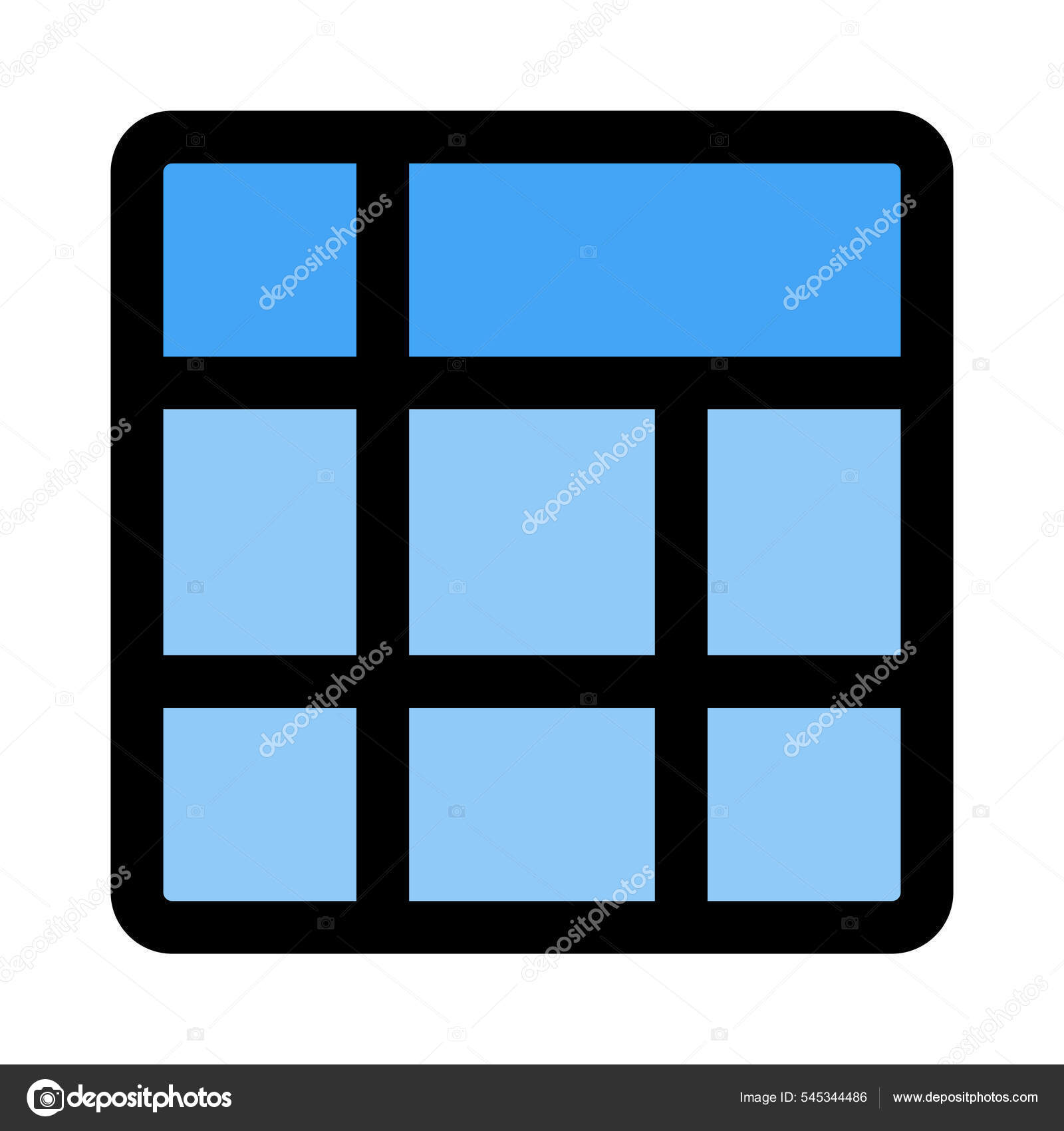 Square Cell Block Horizontal Layout Design Stock Vector by ©get4net ...