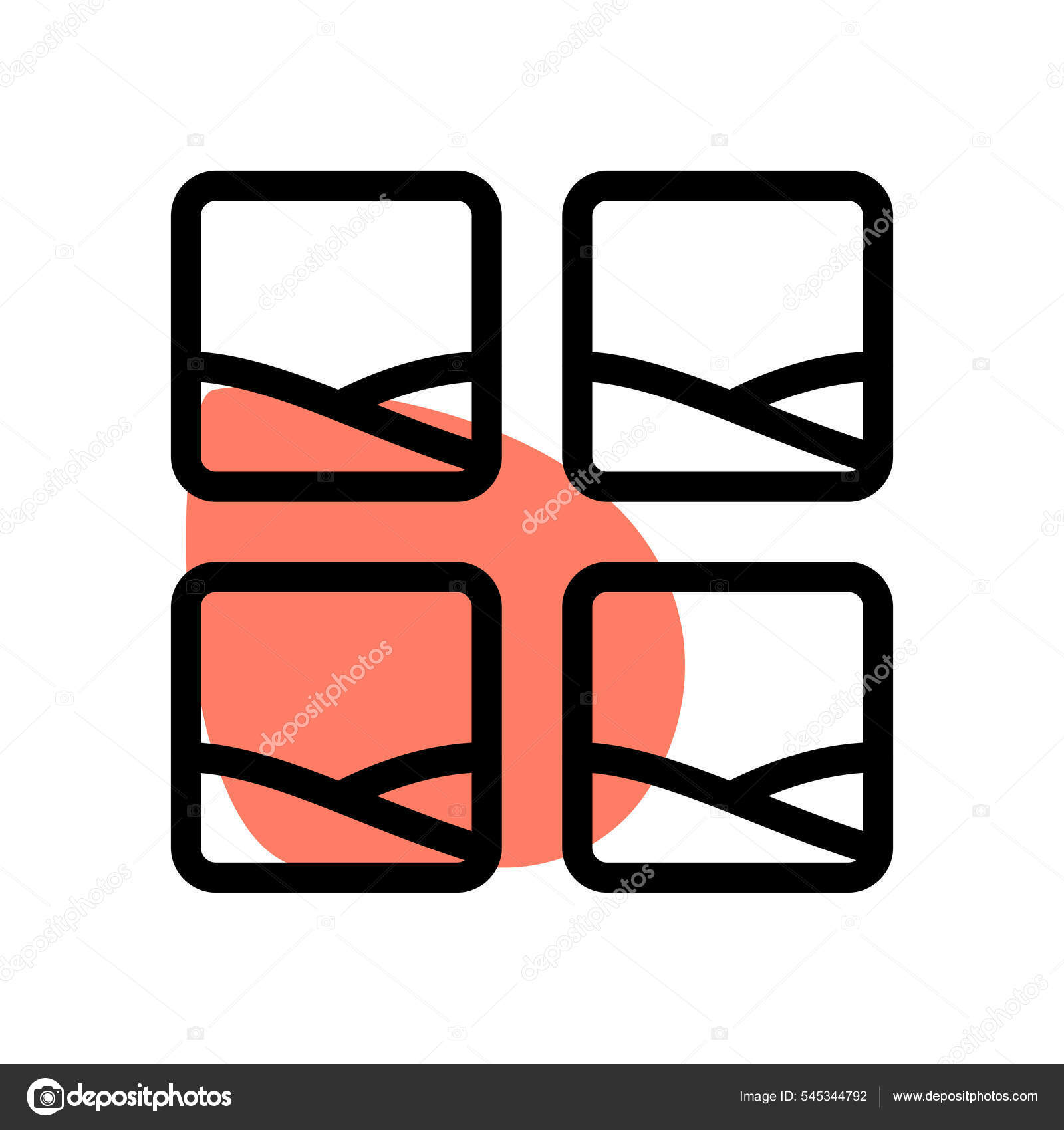 Square Image Block Grids Representing Collage Layout Stock Vector by ...