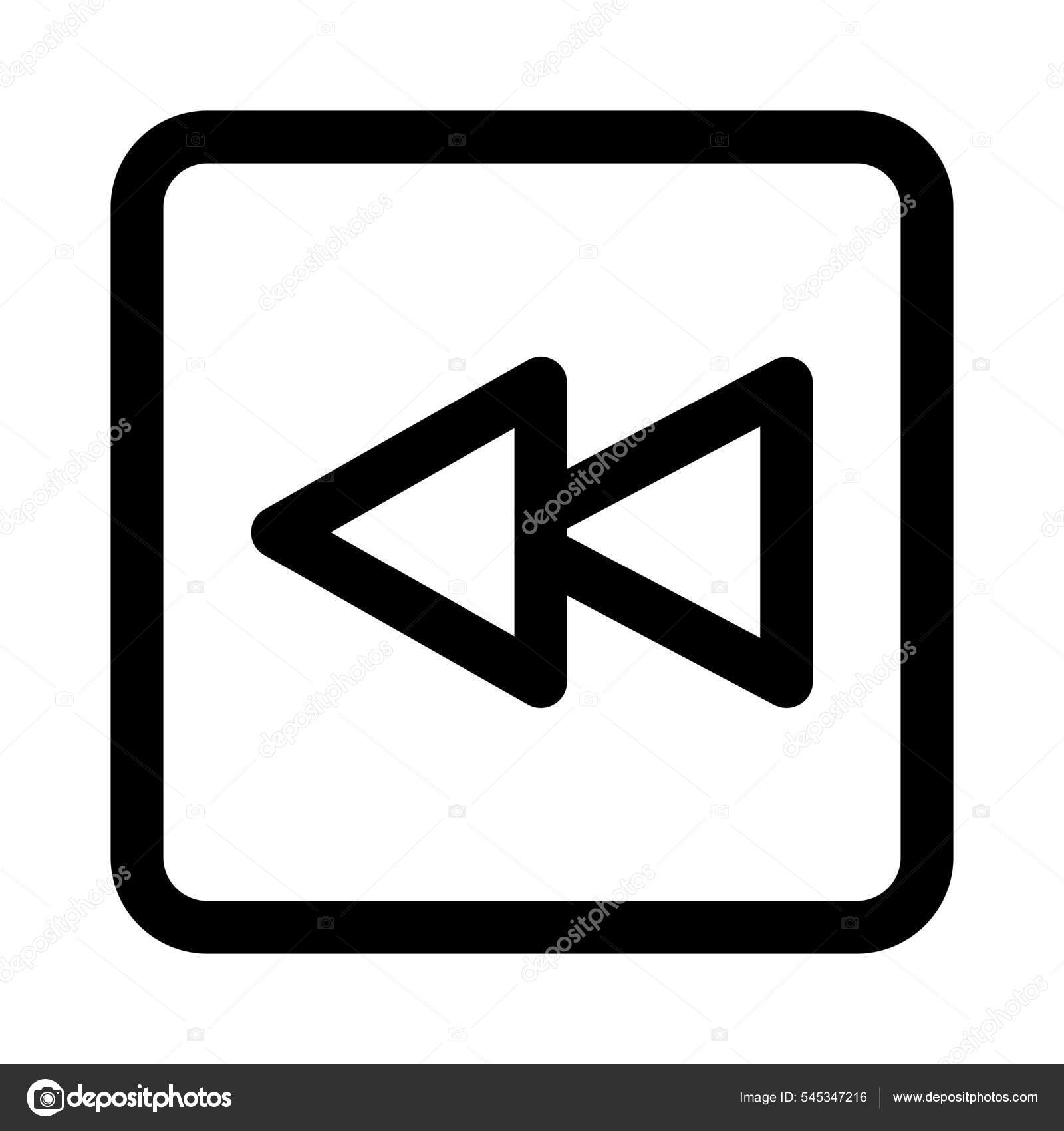 Rewind Arrow Function Multimedia Keyboard Layout Stock Vector By