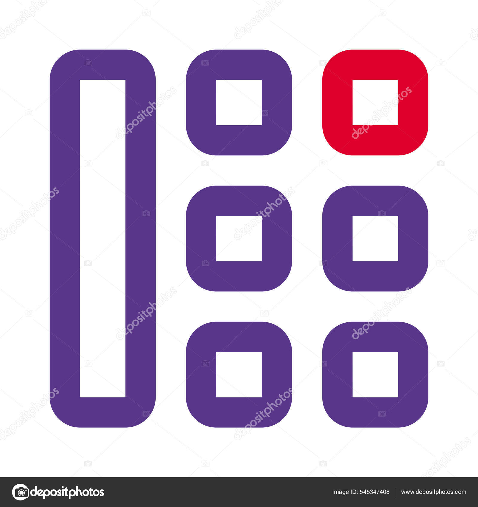 Square Key Left Column Bar Right Side Layout Stock Vector by ©get4net ...