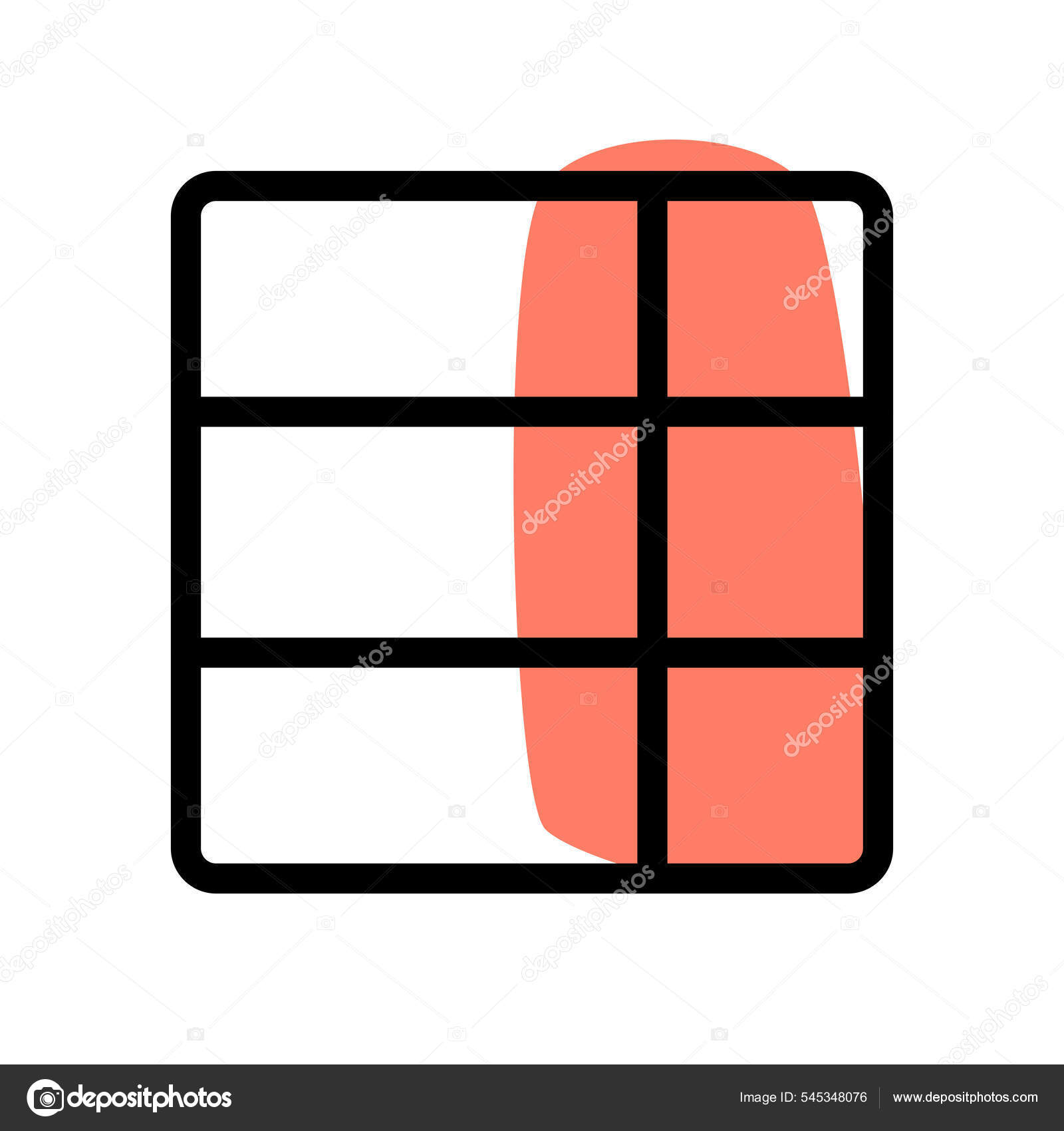 Right Columb Rows Table Template Layout Stock Vector by ©get4net 545348076
