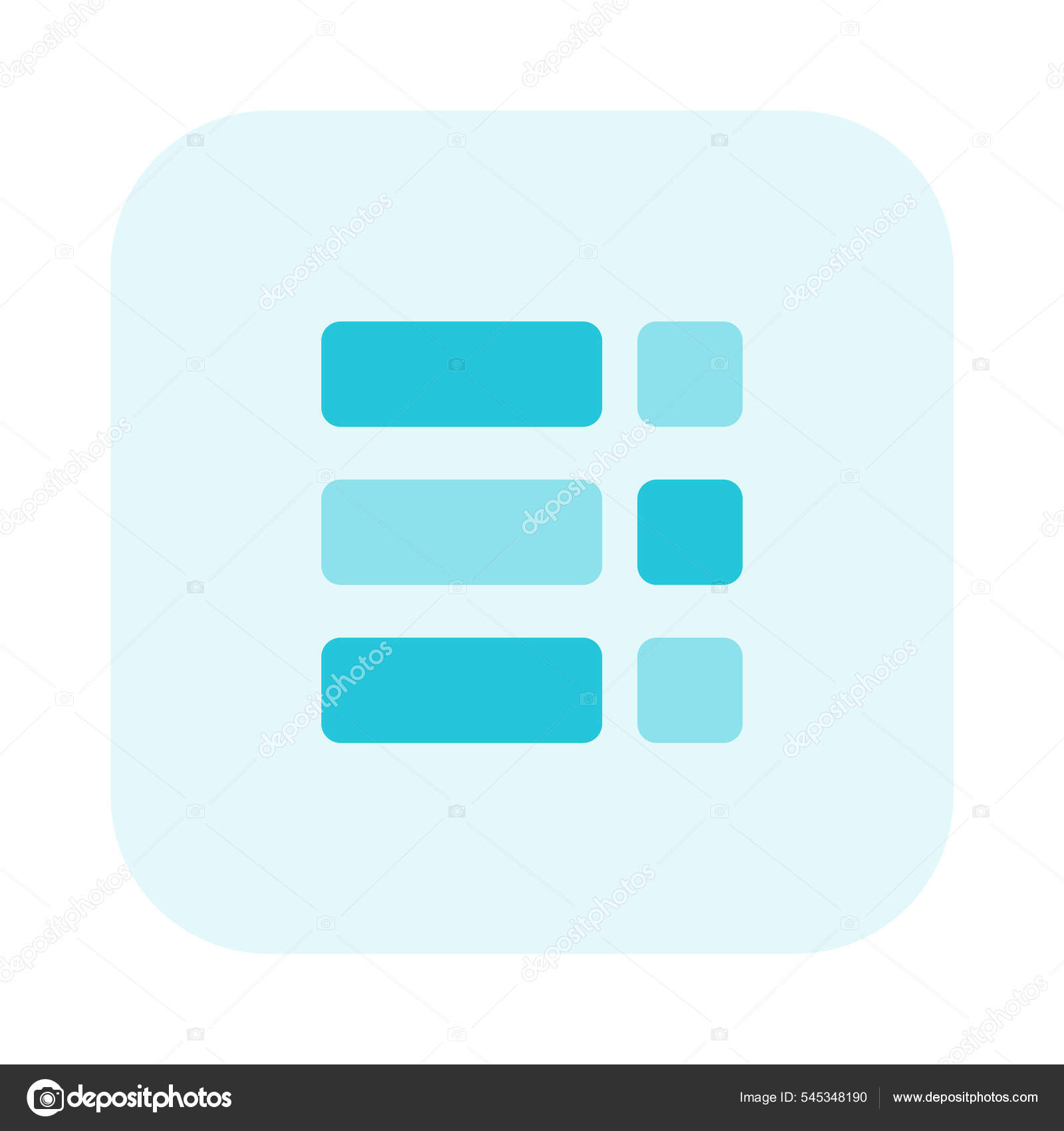 Boxes Right Followed Rows List Stock Vector Image by ©get4net #545348190