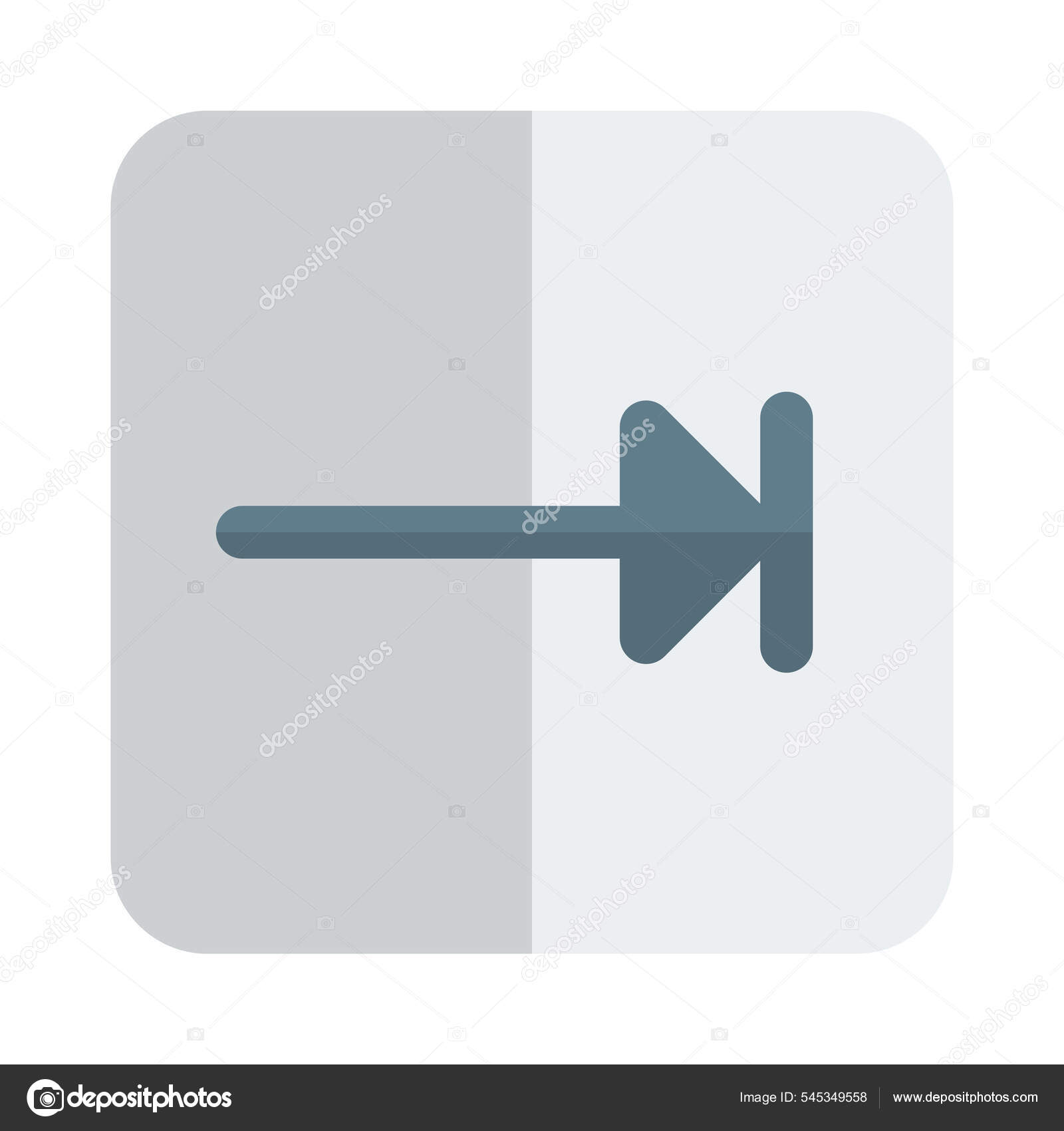 Rightwards Arrow Bar Symbol Tab Function Macintosh Stock Vector by ...