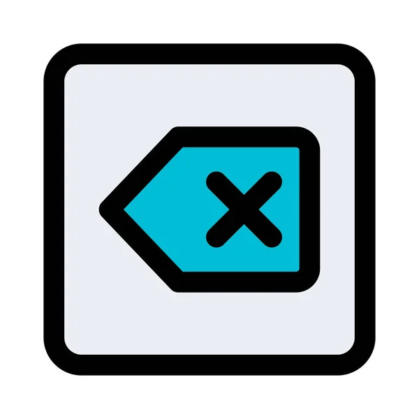 Delete Arrow Function Button Keyboard Layout Stock Vector Image by ...