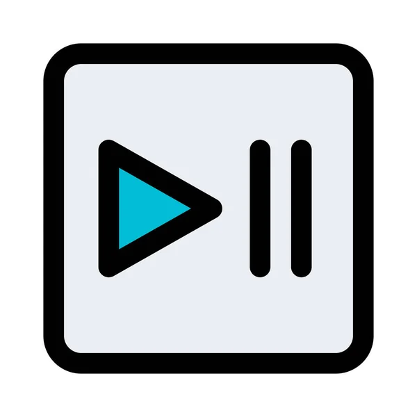 Play Pause Single Key Multiple Function Button Stock Vector Image by ...