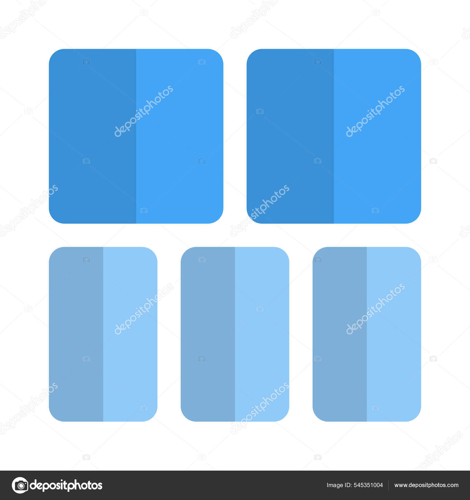 Layout Superior Seções Grade Coluna Horizontal Dupla imagem vetorial de ...