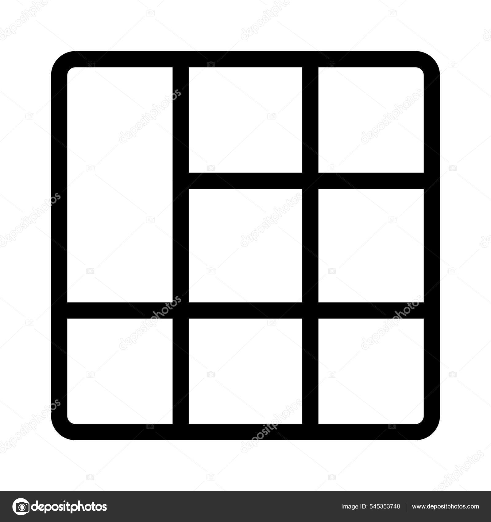 Vertical Right Content Cells Square Block Stock Vector Image by ...