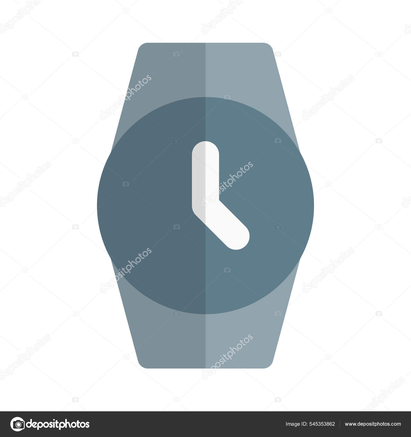 Analog Face Dial Wrist Watch Isolated White Background Stock Vector ...