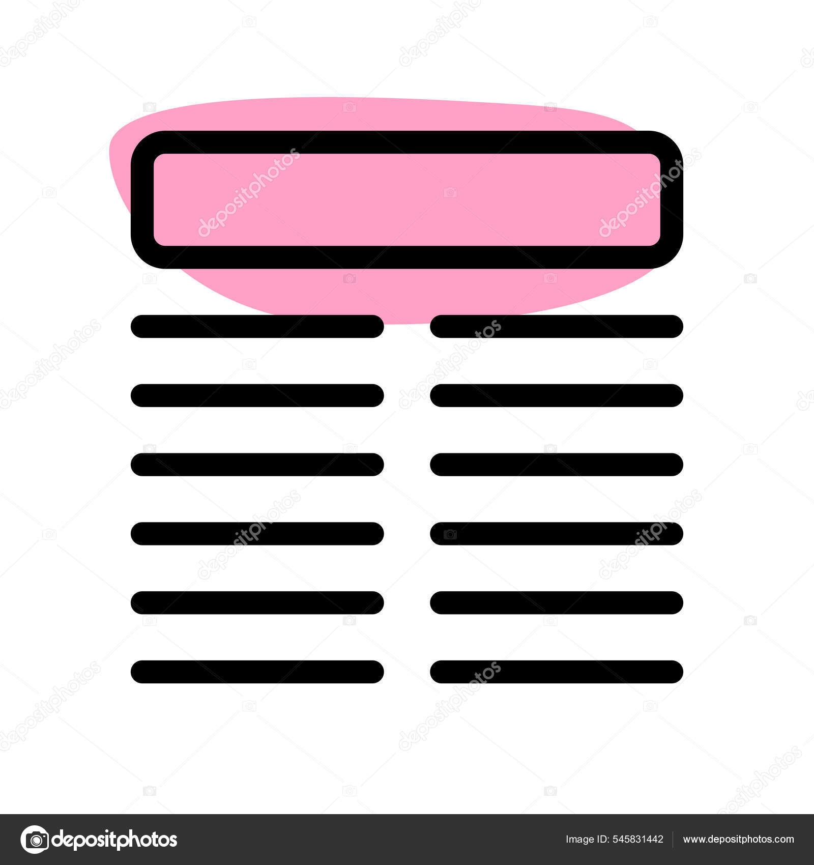 Book Article Two Paragraphs Heading Format Stock Vector by ©get4net ...