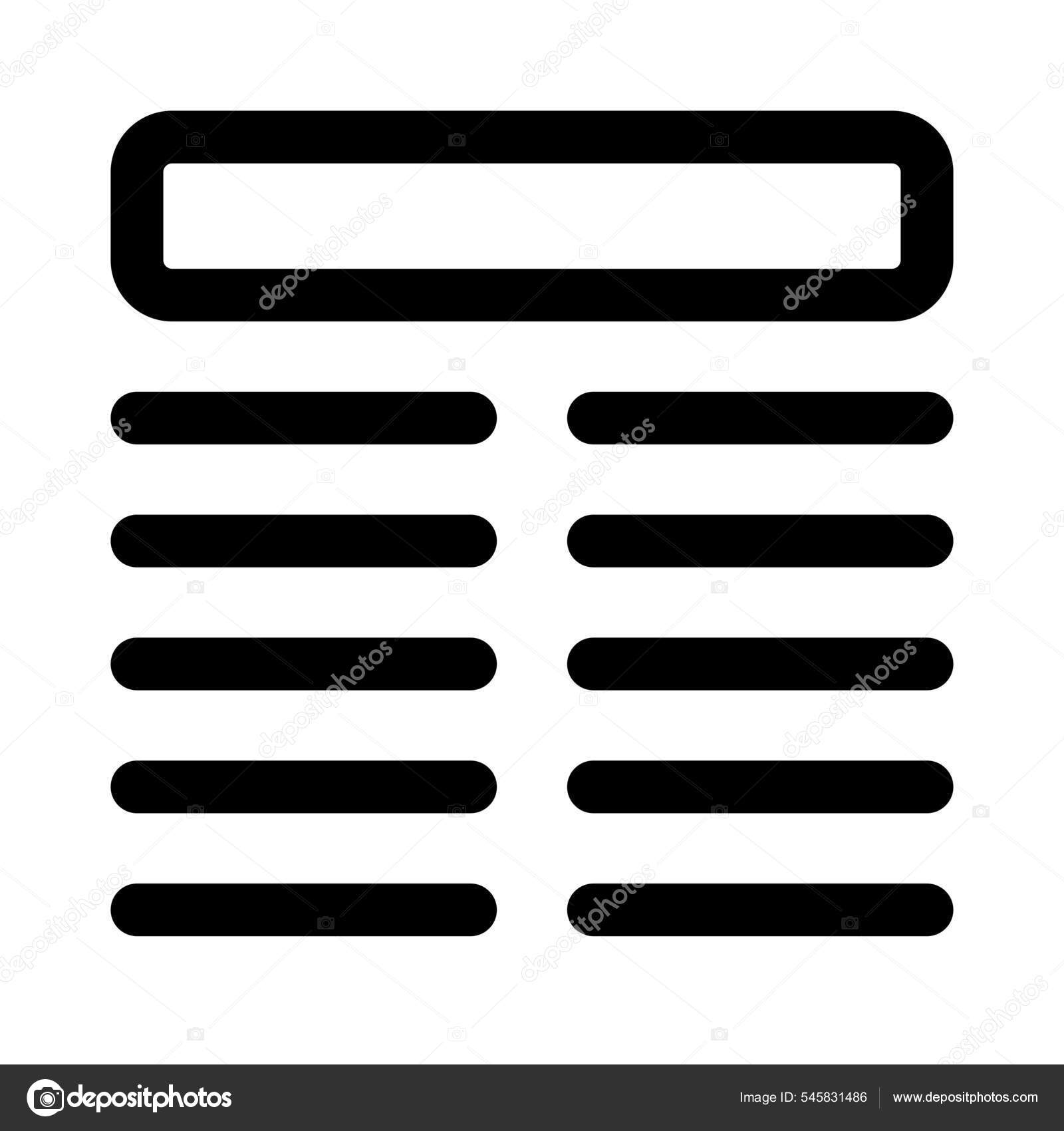 Book Article Two Paragraphs Heading Format Stock Vector Image by ...