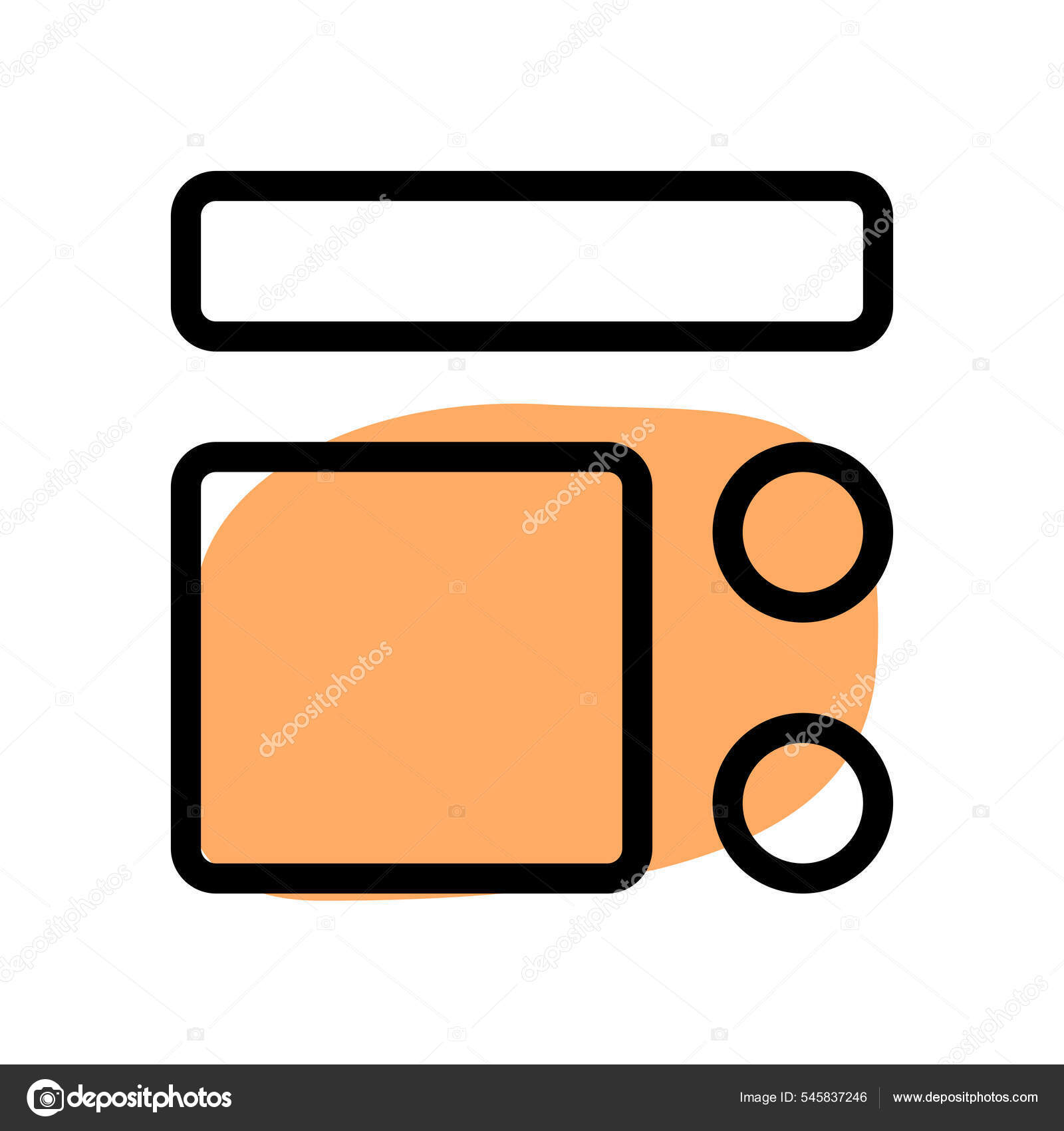 Top View Technical Machine Drawing Layout Template Stock Vector by ...