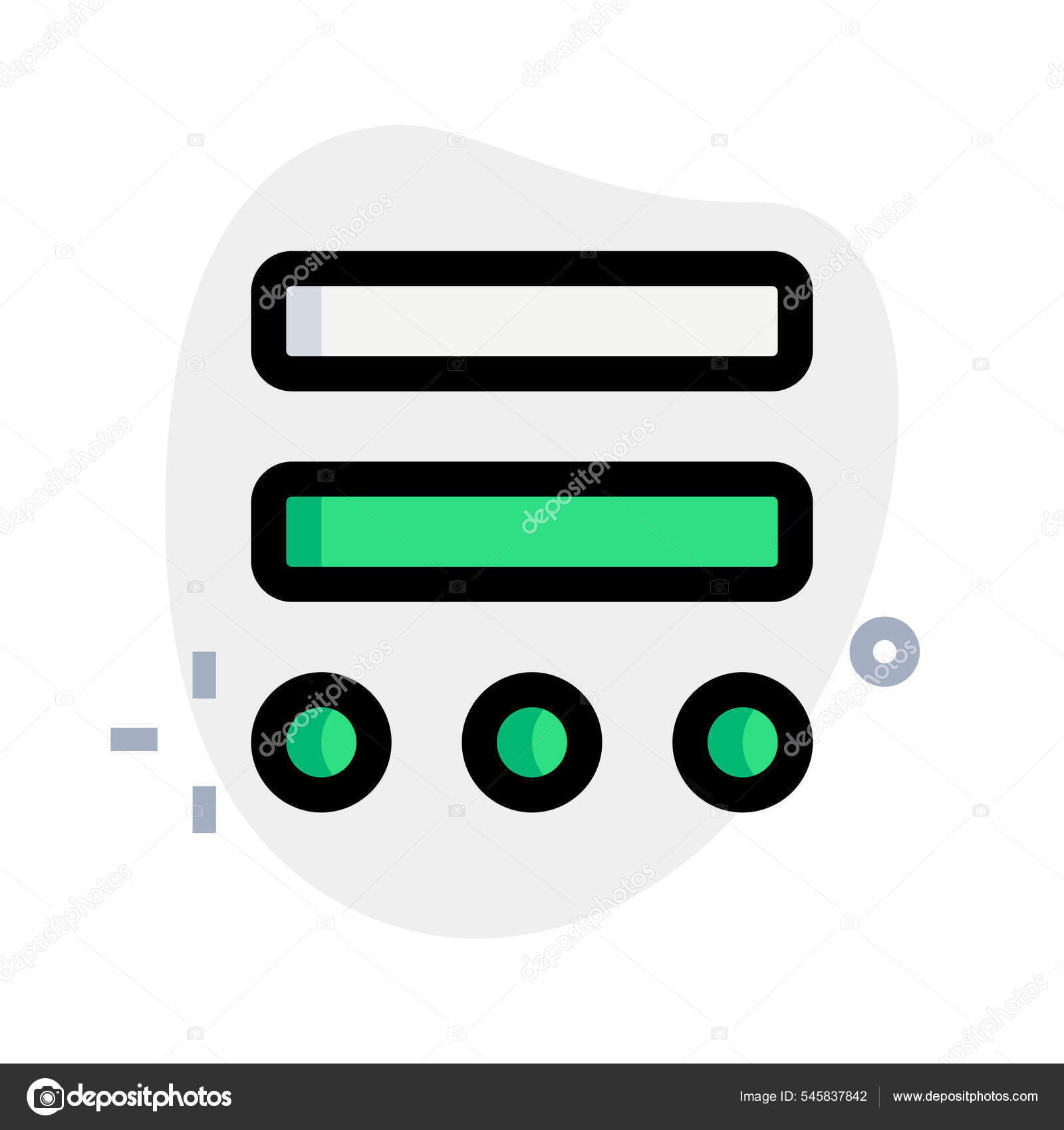 Double Bar Dimension Drawing Layout Stock Vector Image by ©get4net ...