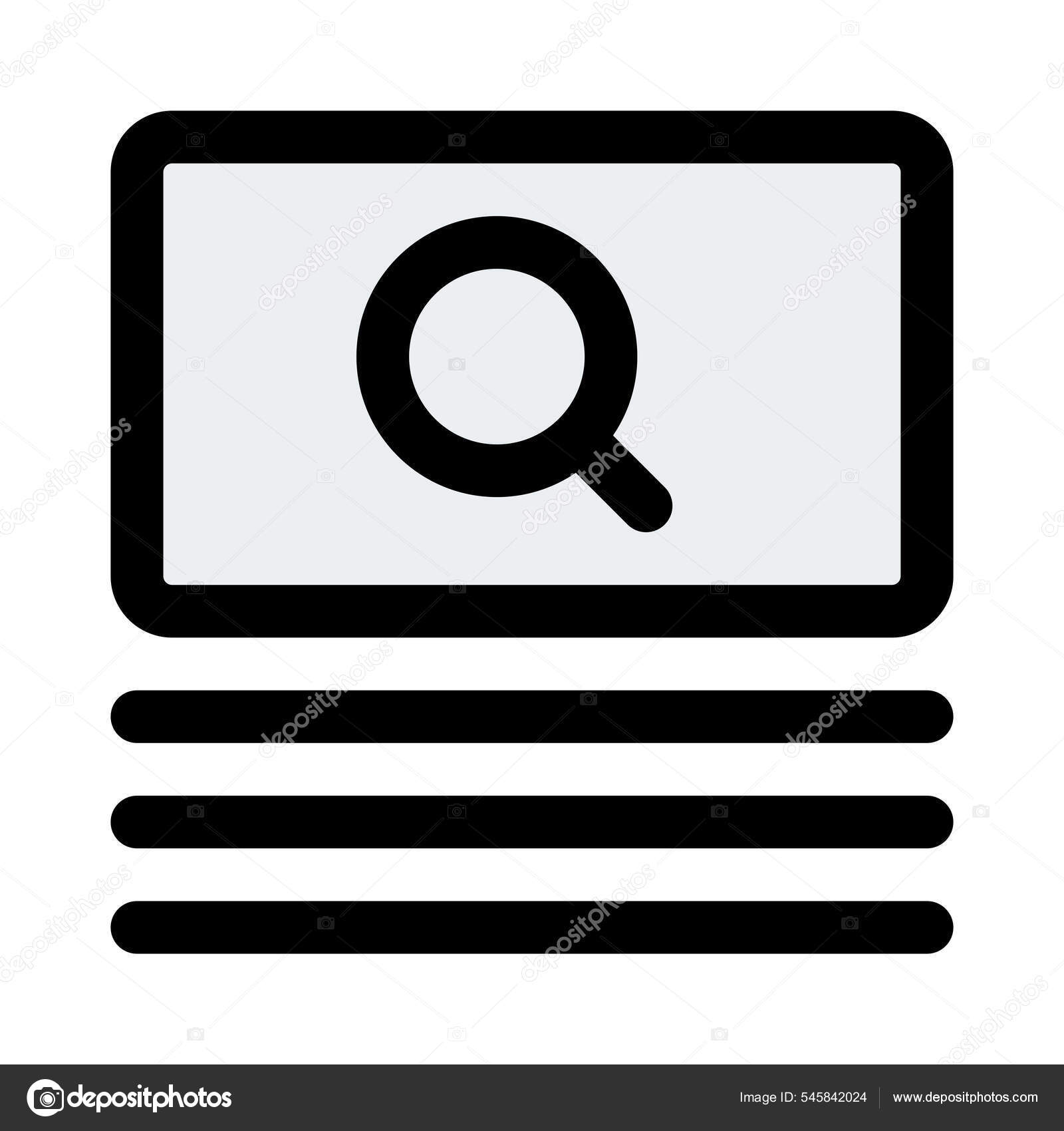 Large Box Magnifying Glass Search Engine Layout Template Stock Vector ...