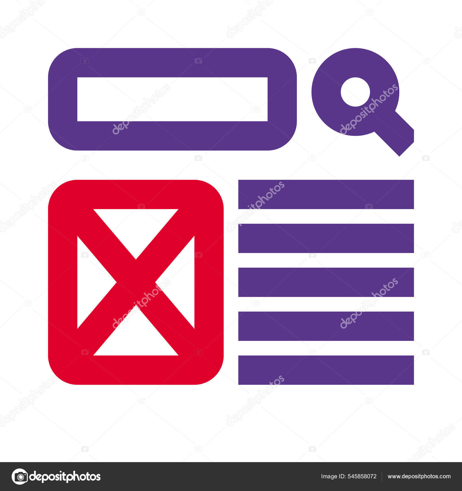 Searching Article Error Graphics Left Stock Vector by ©get4net 545858072