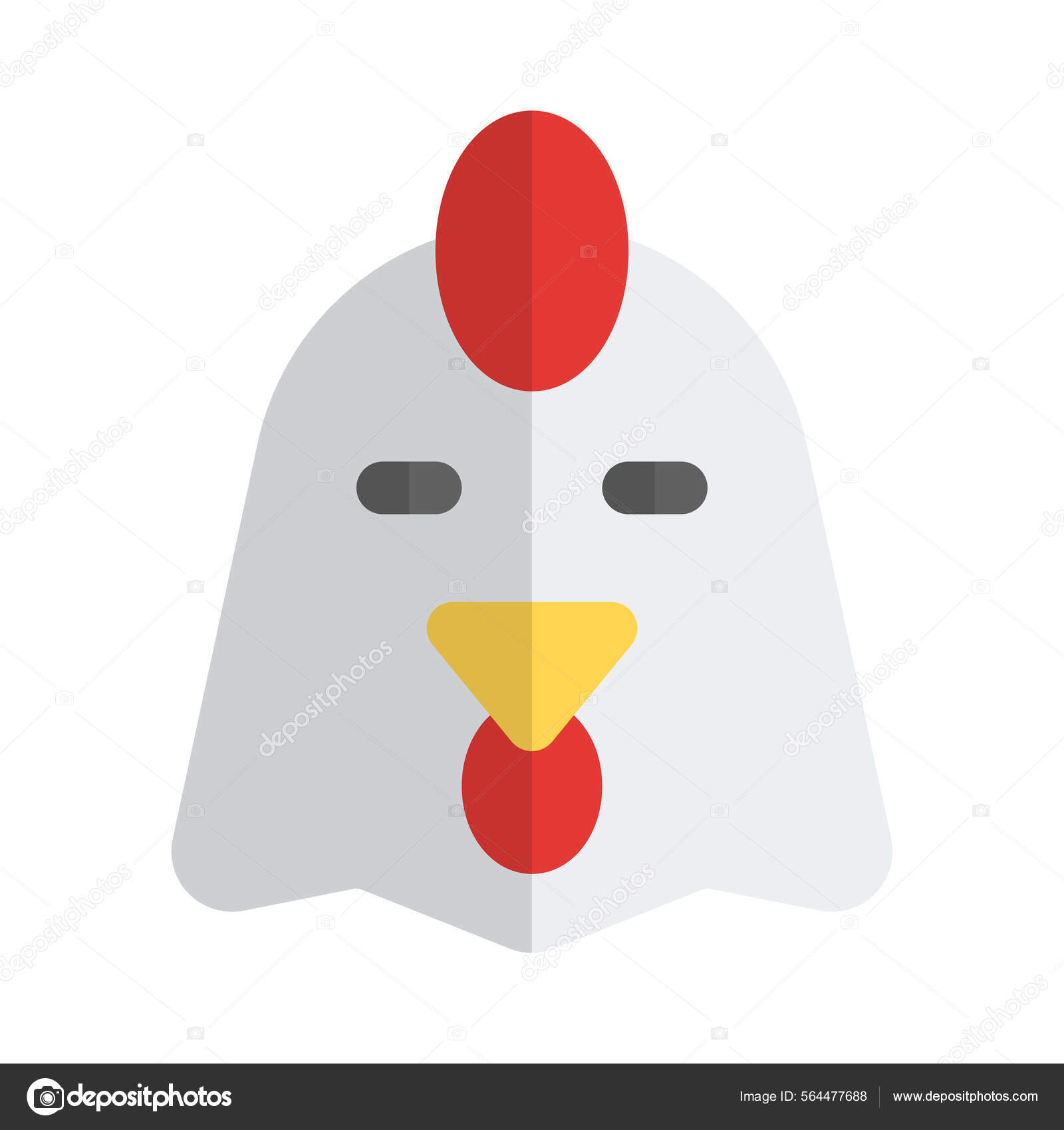 Chicken Face Eyes Closed Emoticon Chat Stock Vector Image by ©get4net ...