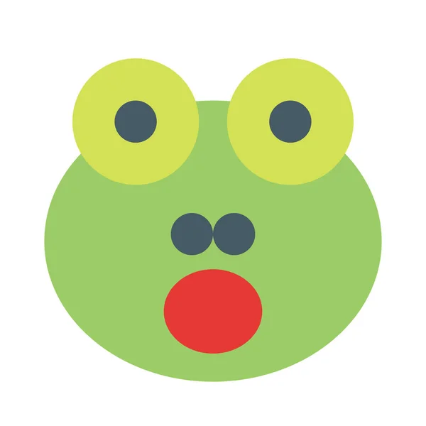 Neutral Frog Face Emoji Flat Mouth Expression Stock Vector by ©get4net ...