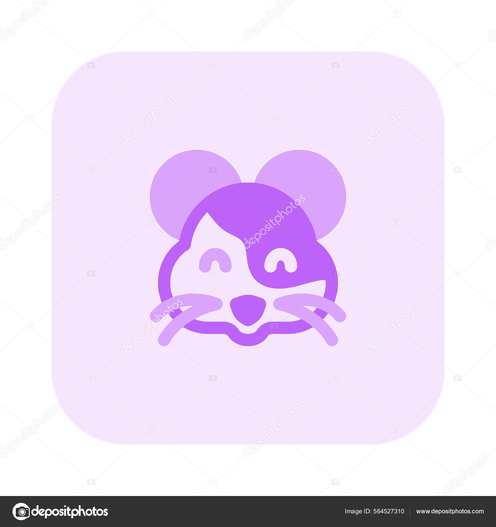 Happy Smiling Hamster Face Eyes Closed Emoticon Stock Vector by ...