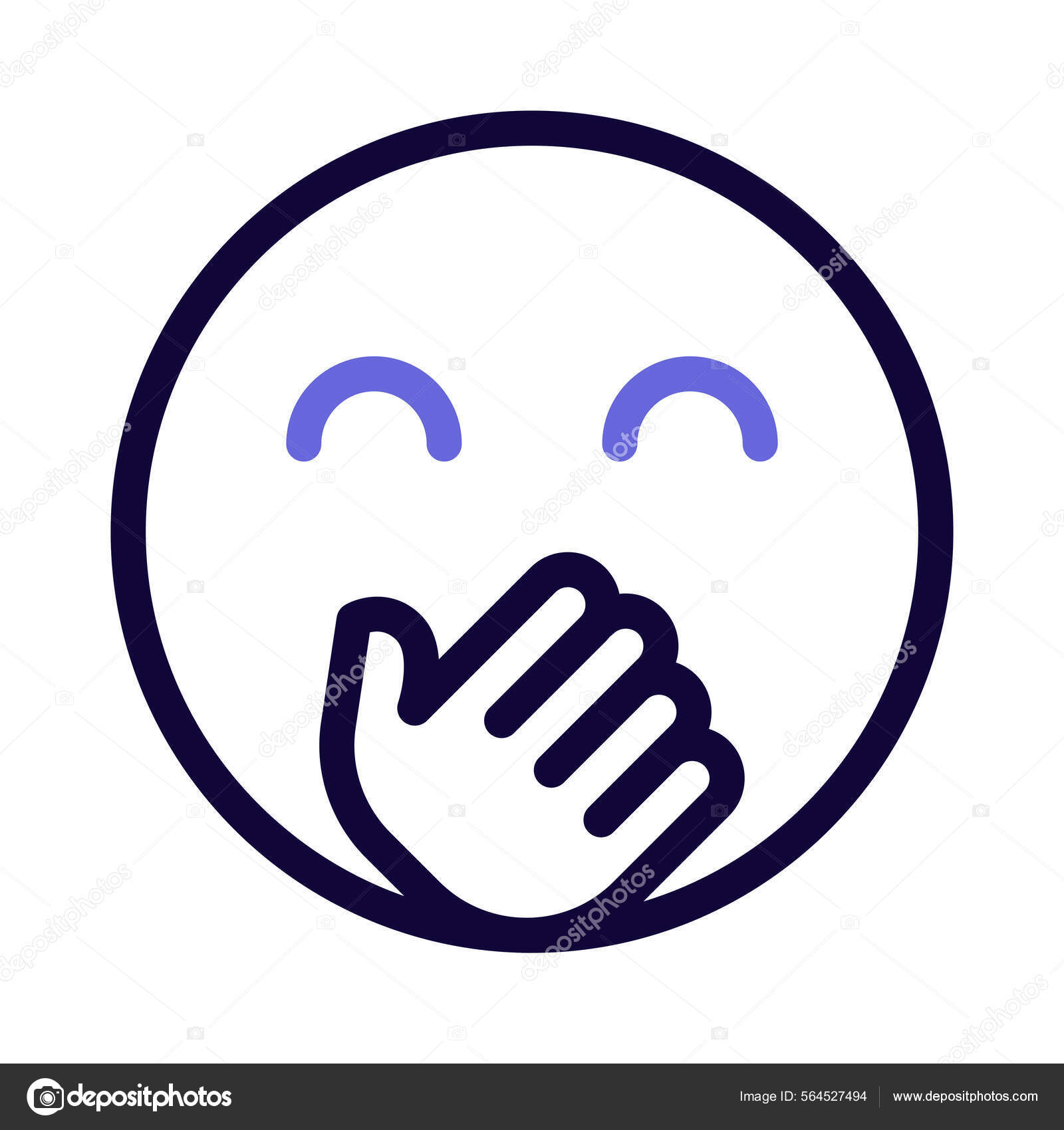 Ekspresi Wajah Malu Dengan Tangan Atas Mulut Vektor Stok oleh ©get4net ...