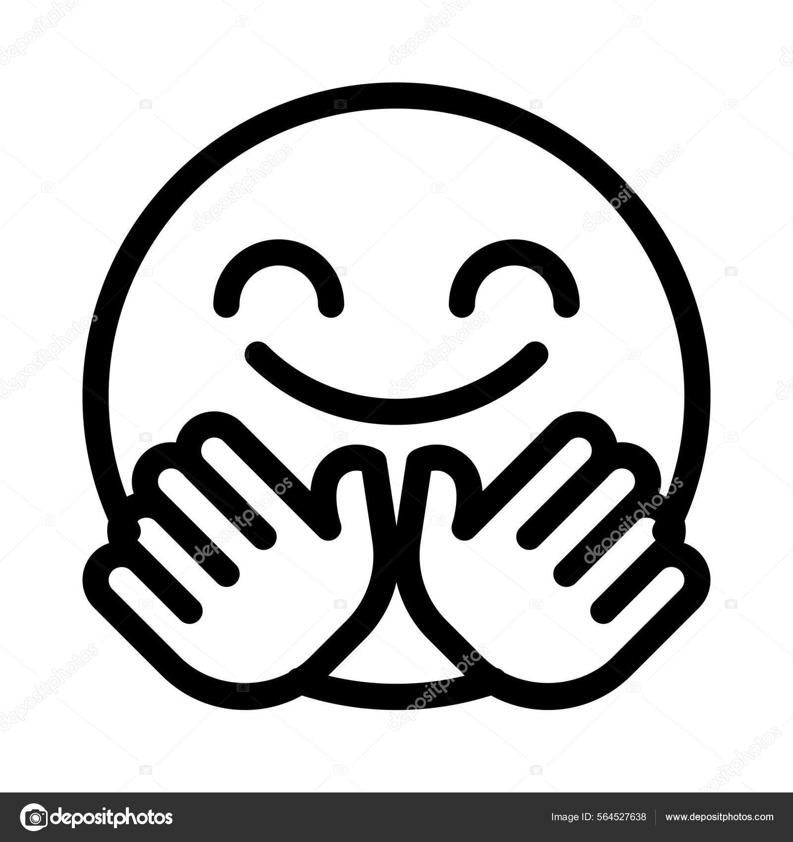 Hugging Expression Emoji Shared Instant Messenger Stock Vector by ...