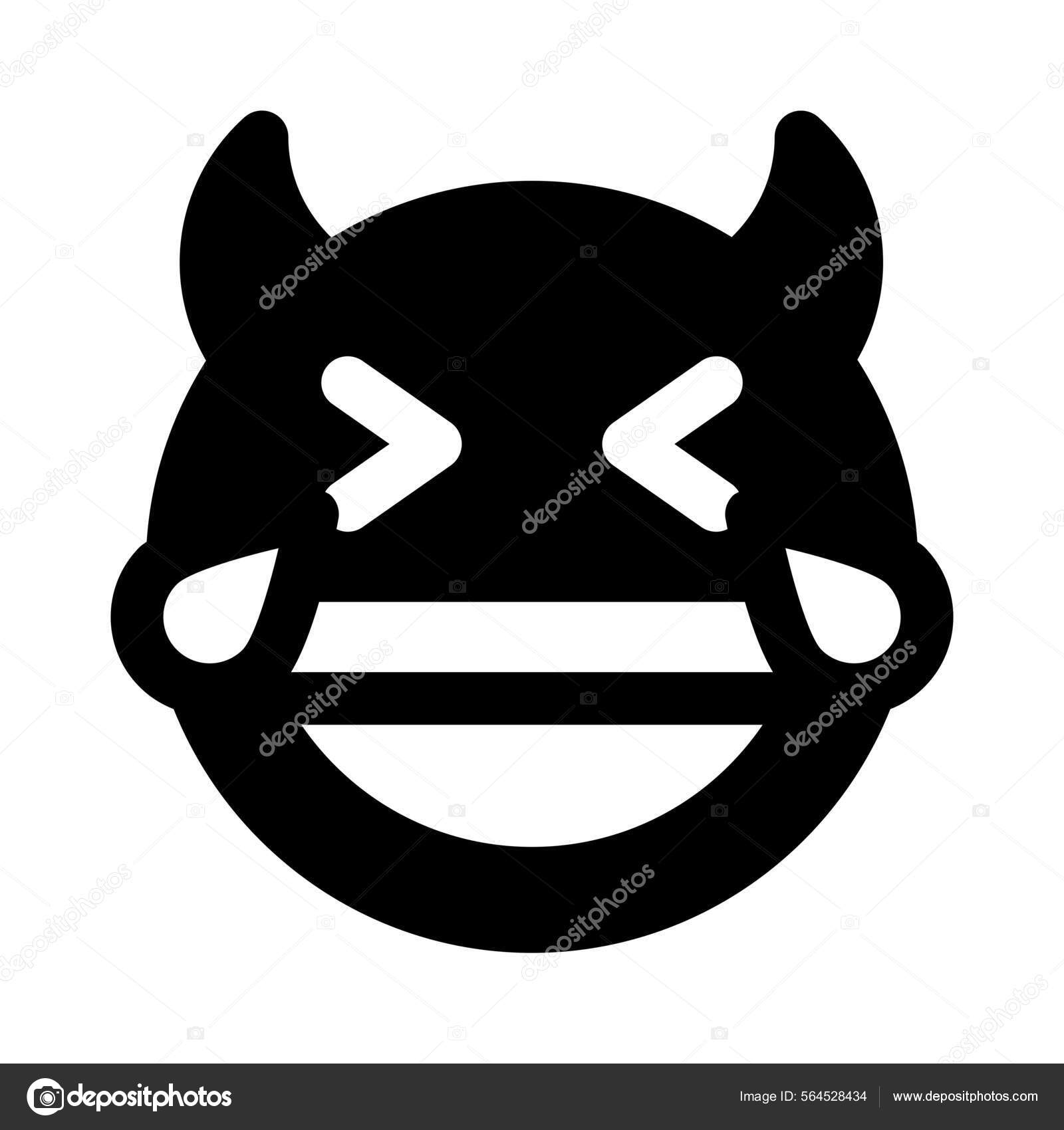 Laughing Devil Hardly Tears Face Stock Vector by ©get4net 564528434