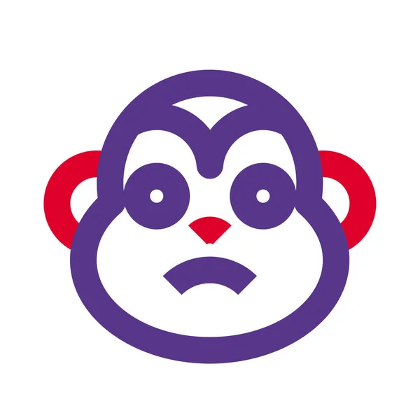 Sad Face Pictorial Representation Monkey Emoji Chat Stock Vector Image ...