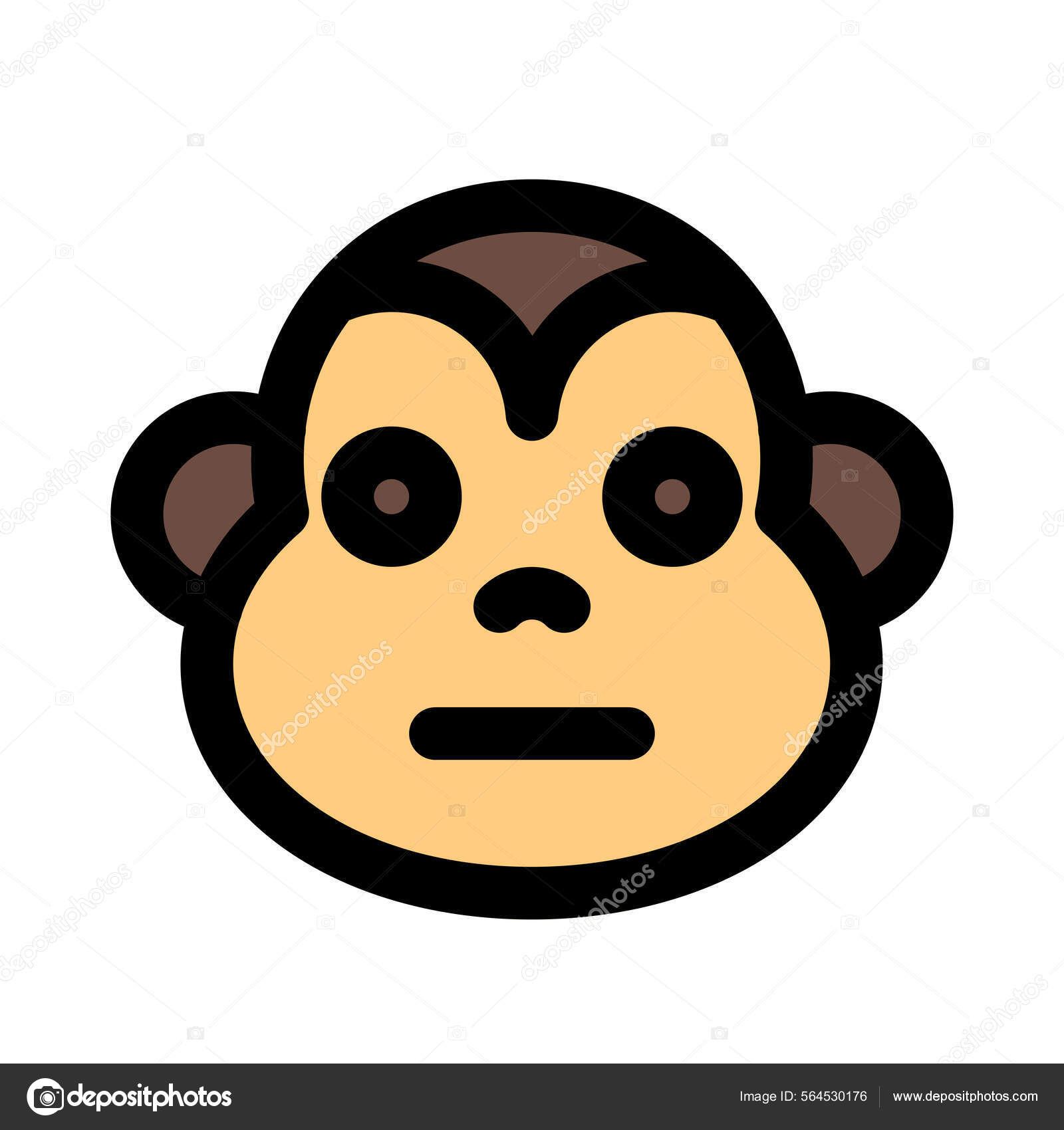 Cute Monkey Cartoon Face