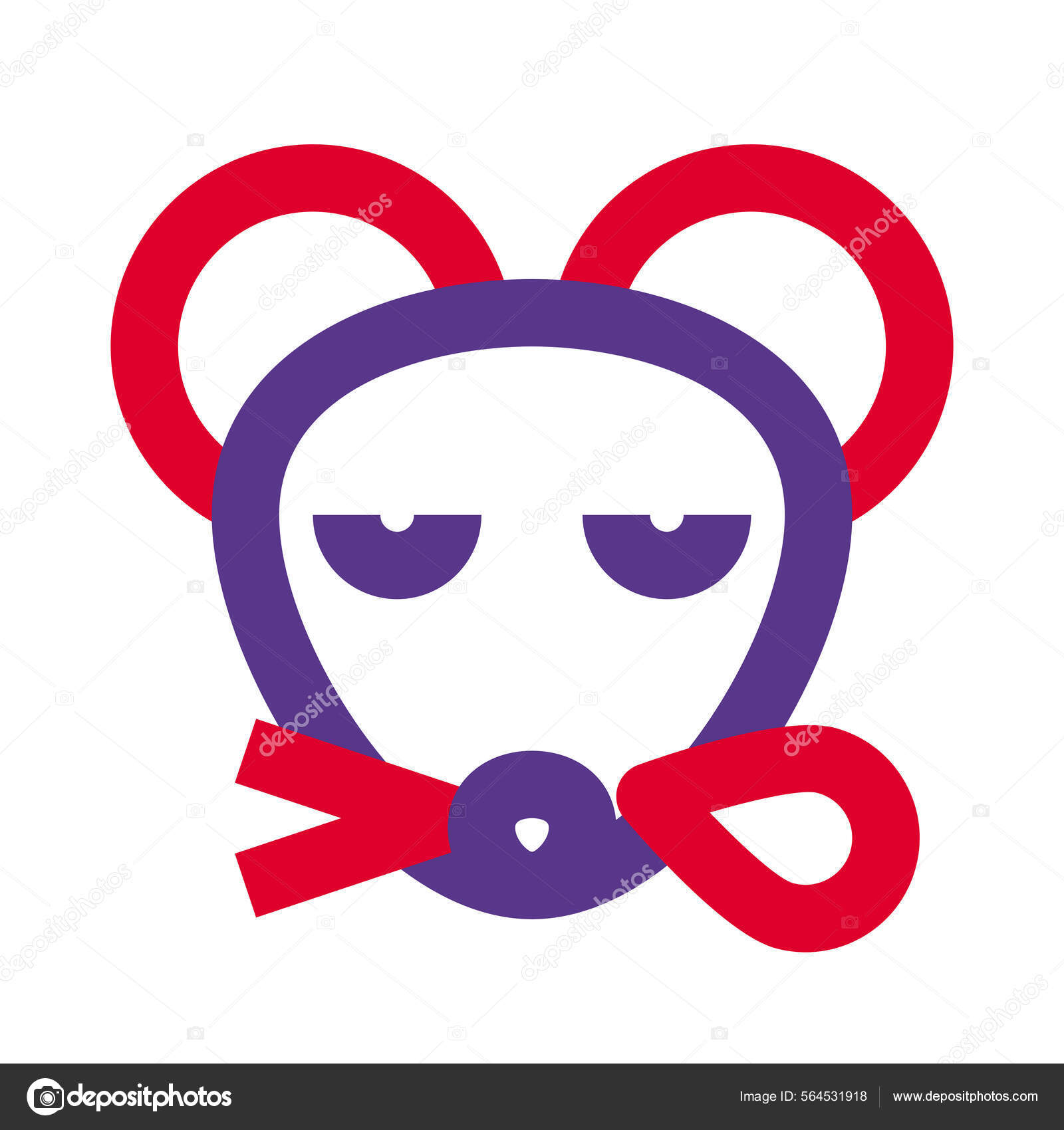 Mouse Snoring Sweat Drop Nose Stock Vector by ©get4net 564531918