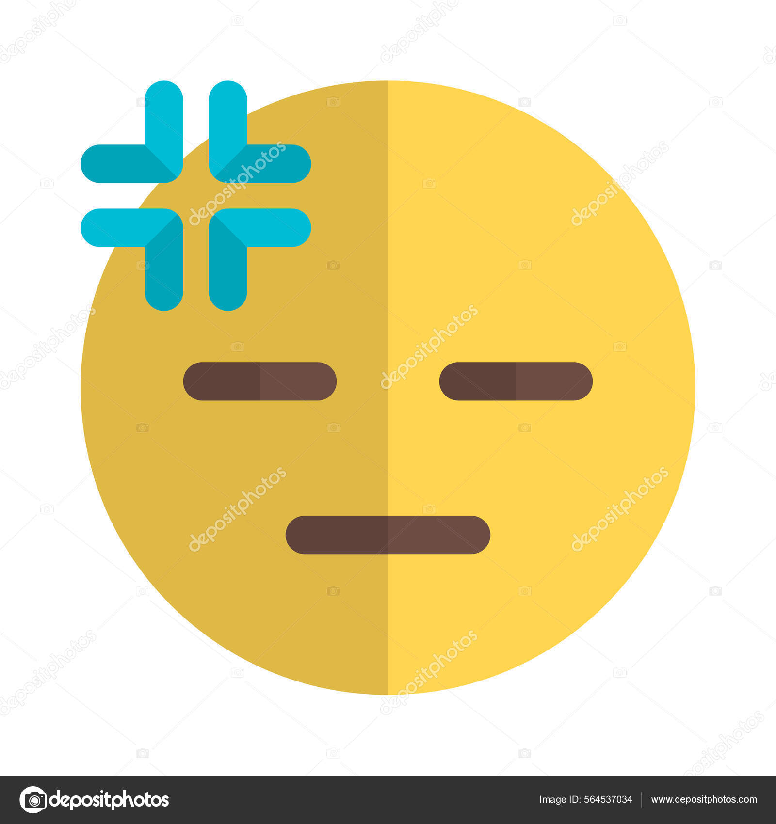 Emoticon Lelah Atau Kelelahan Dengan Simbol Vektor Stok oleh ©get4net ...