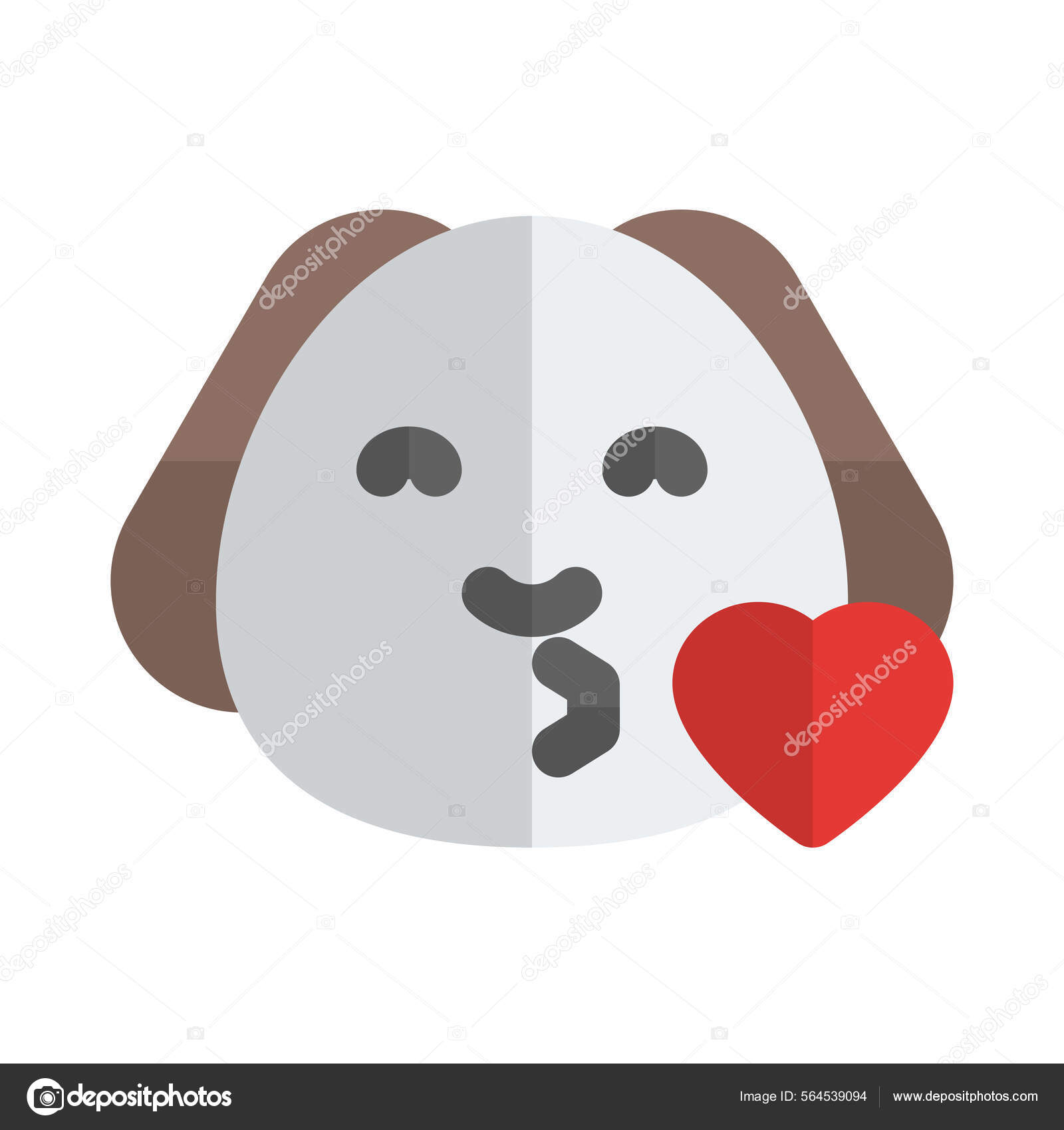 Puppy Eyes Animated Love Heart