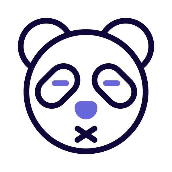Shock Expression Panda Emoticon Eyes Closed Stock Vector by ©get4net ...