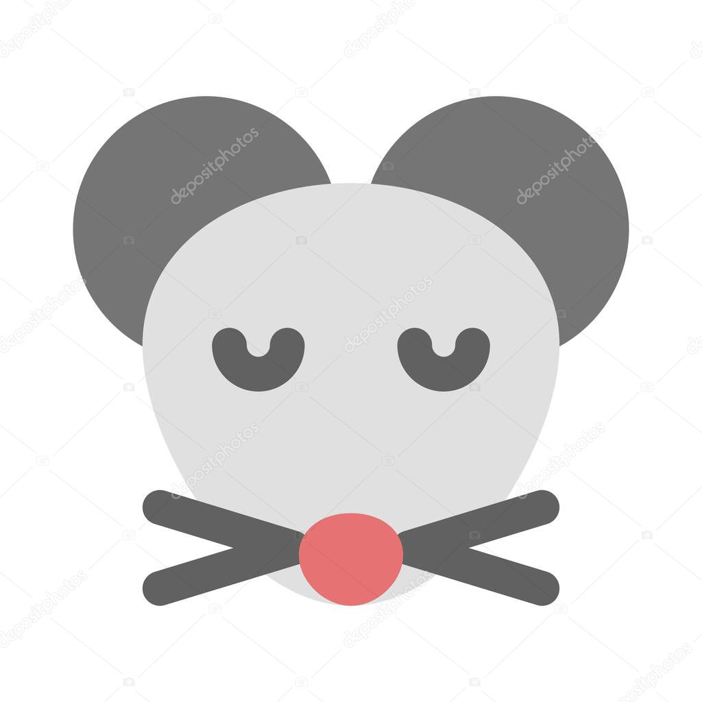 Cara Triste Representación Pictórica Del Ratón Emoji Para Chat Vector ...
