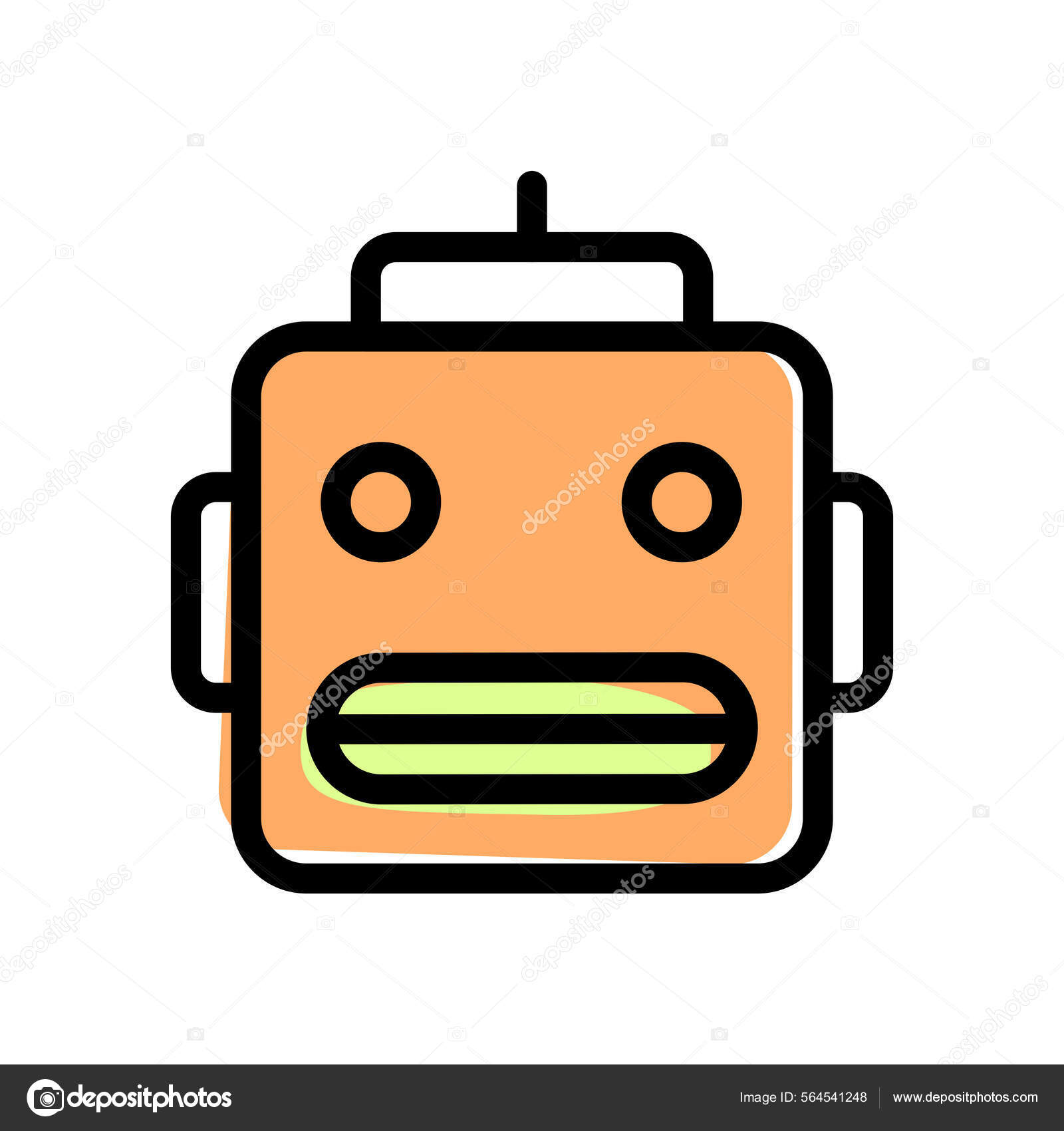 Robot Pictorial Representation Teeth Out Stock Vector by ©get4net 564541248